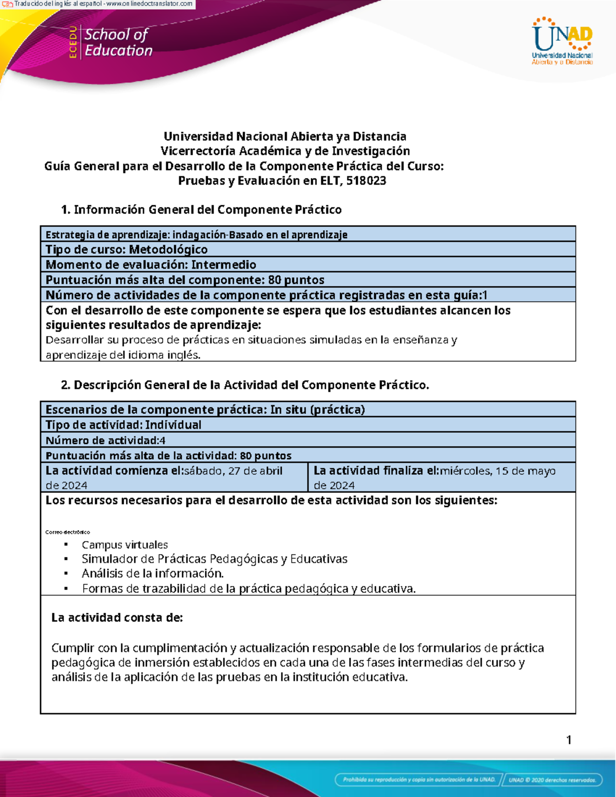 Guide for the development of the practical component and evaluation rubric - Unit 3 - Phase - 4 ...