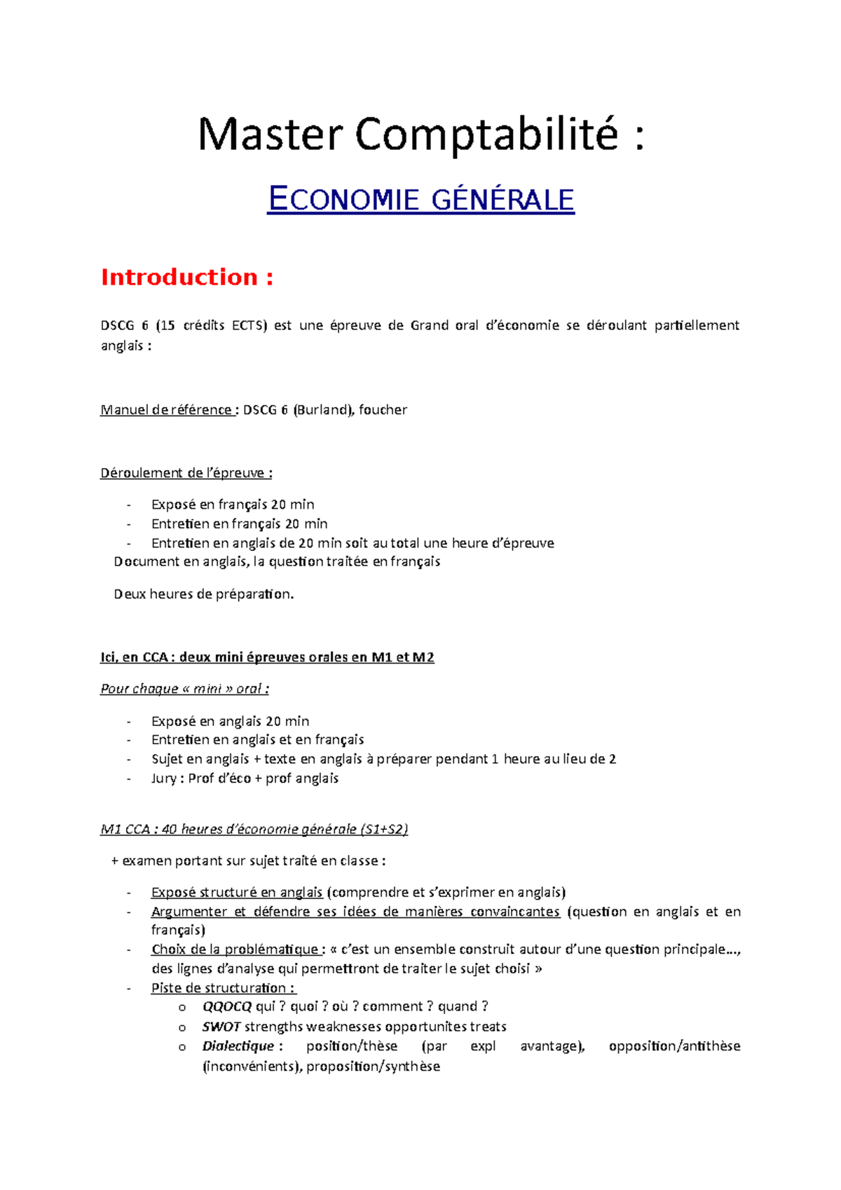 Master Comptabilit 24 - Master Comptabilité : ECONOMIE GÉNÉRALE ...