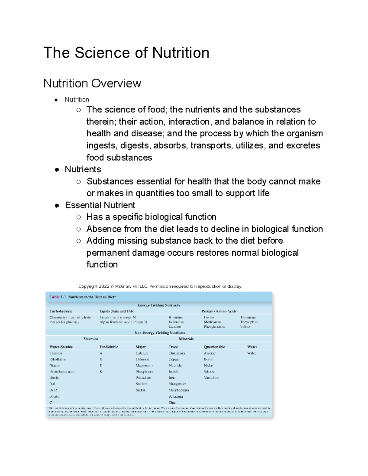 The Science of Nutrition - The Science of Nutrition Nutrition Overview ...