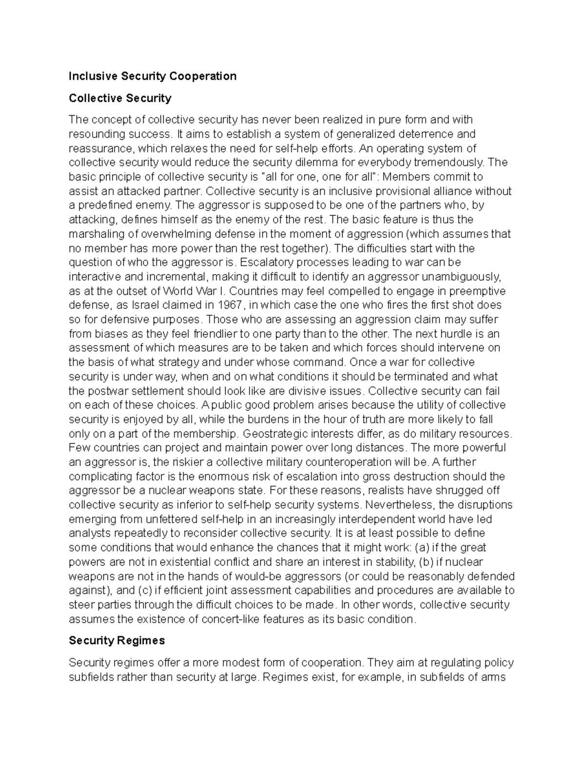 Inclusive Security Cooperation - Inclusive Security Cooperation ...