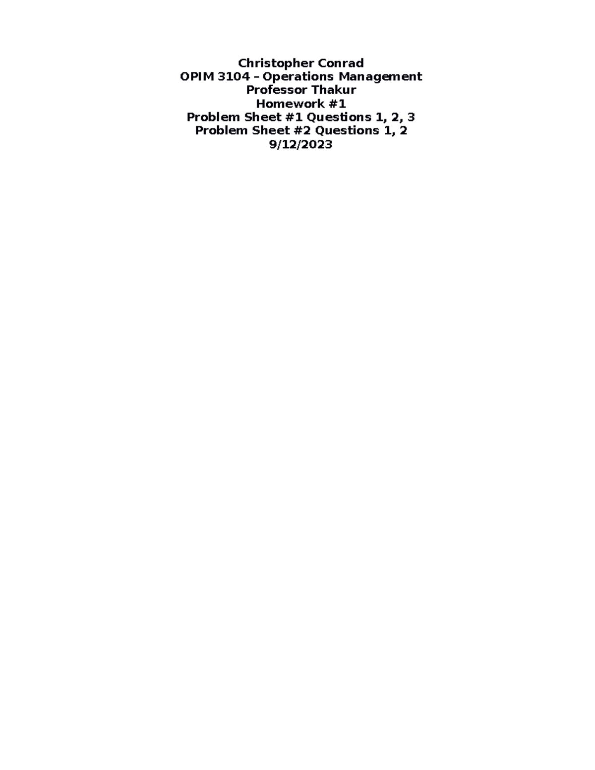 03- Prob Sht-#1-Reliability-Formulas OPIM 3104 - Christopher Conrad ...