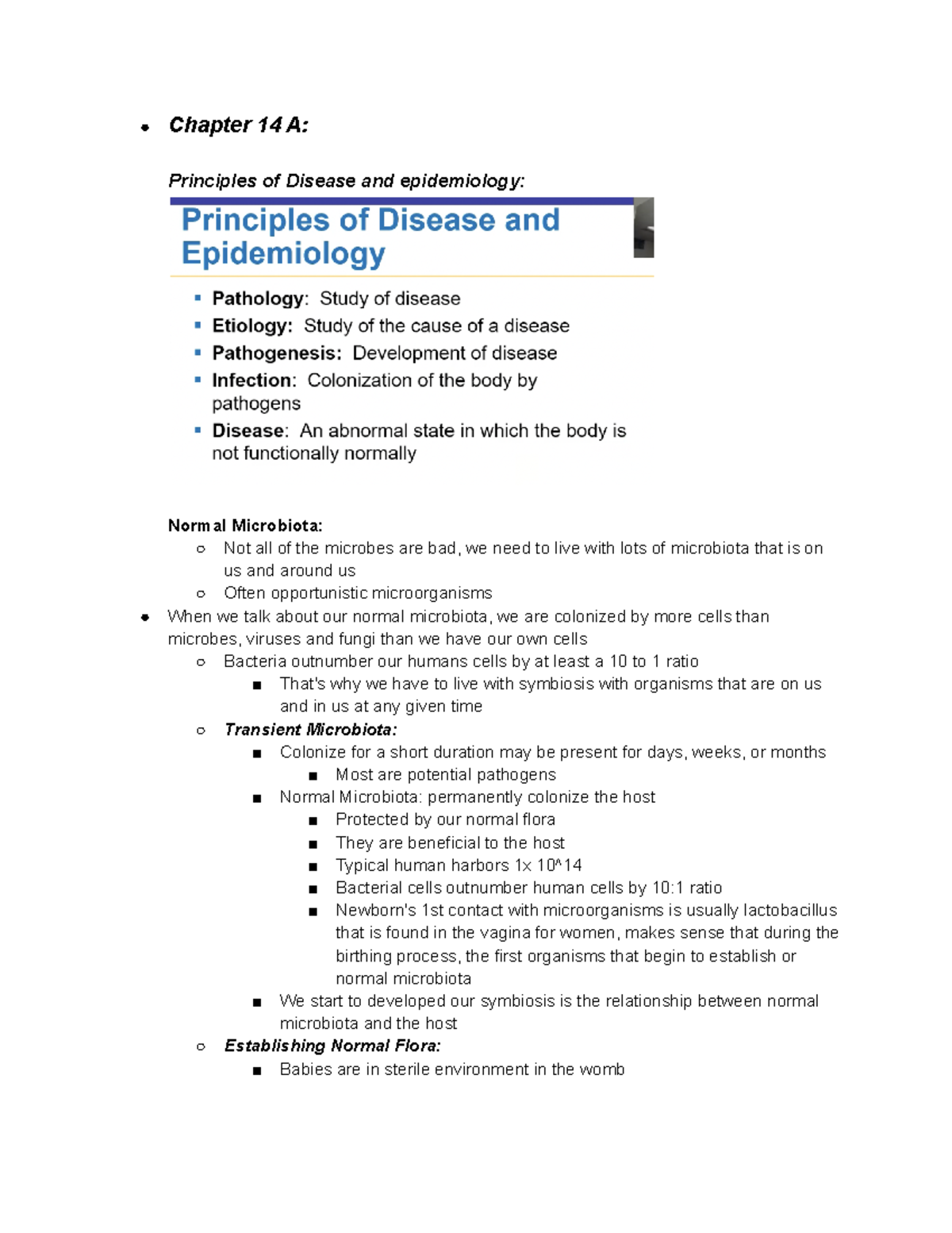 Chapter 14 principles of disease and epidemiology - Chapter 14 A ...