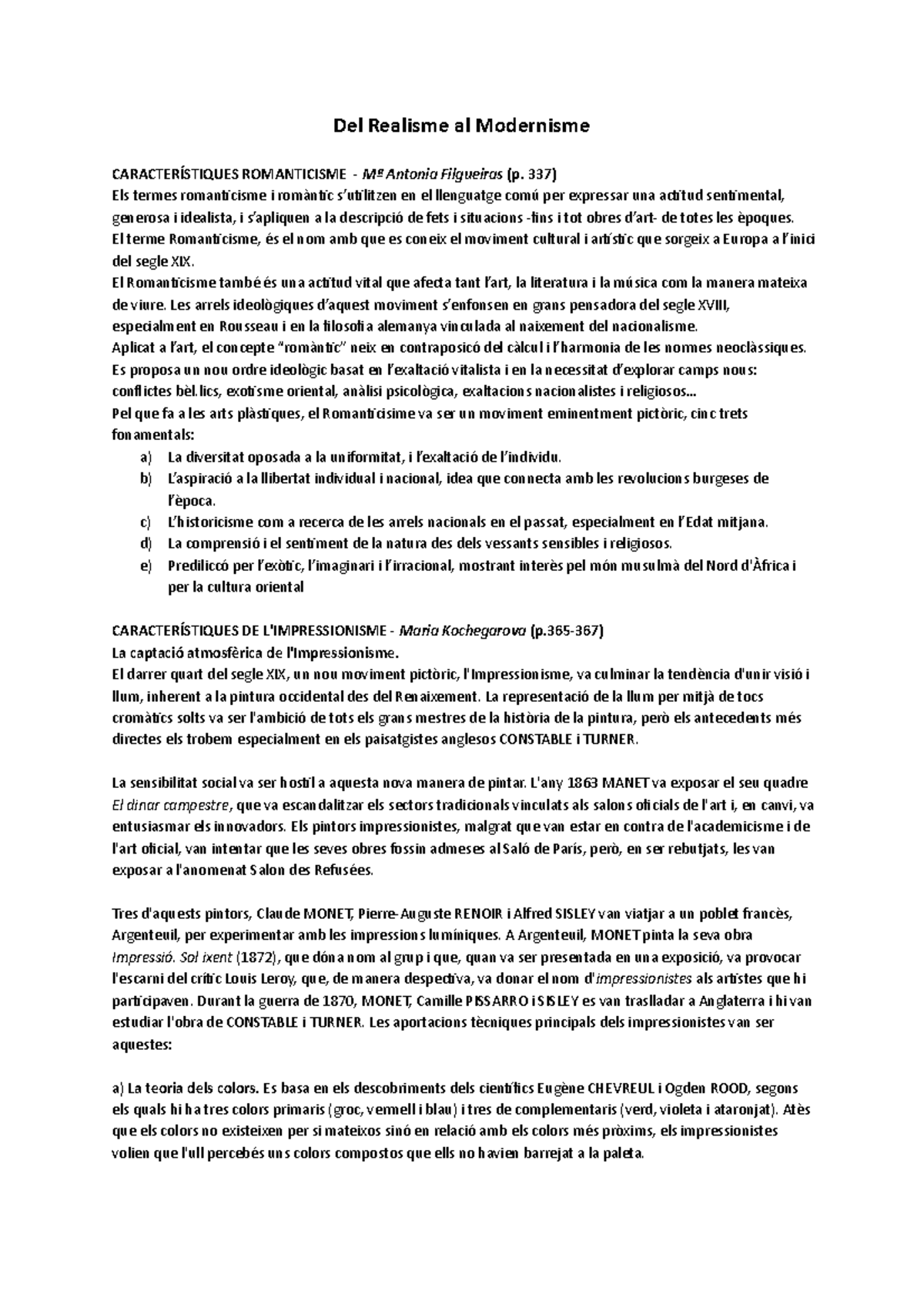 Còpia del fitxer Hª ART del Realisme al Modernisme - Del Realisme al ...