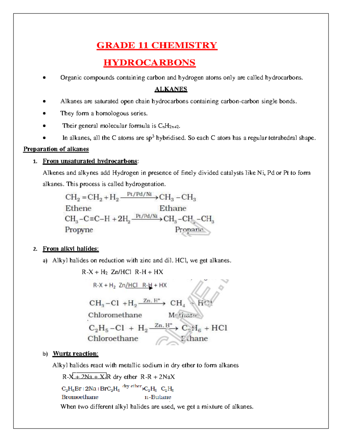 Grade 11 Hydrocarbons part2 - GRADE 11 CHEMISTRY HYDROCARBONS Organic ...