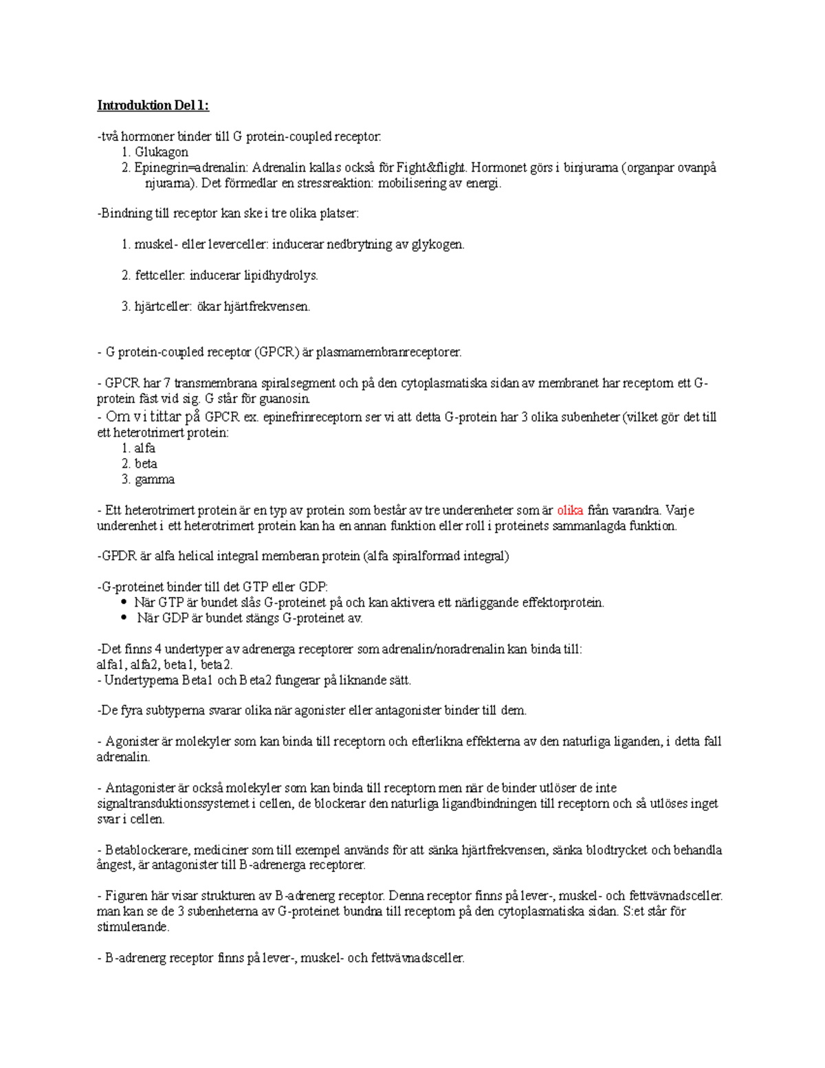 Introduktion Del 1 - Glukagon2. Epinegrin=adrenalin: Adrenalin kallas också för Fight&flight ...