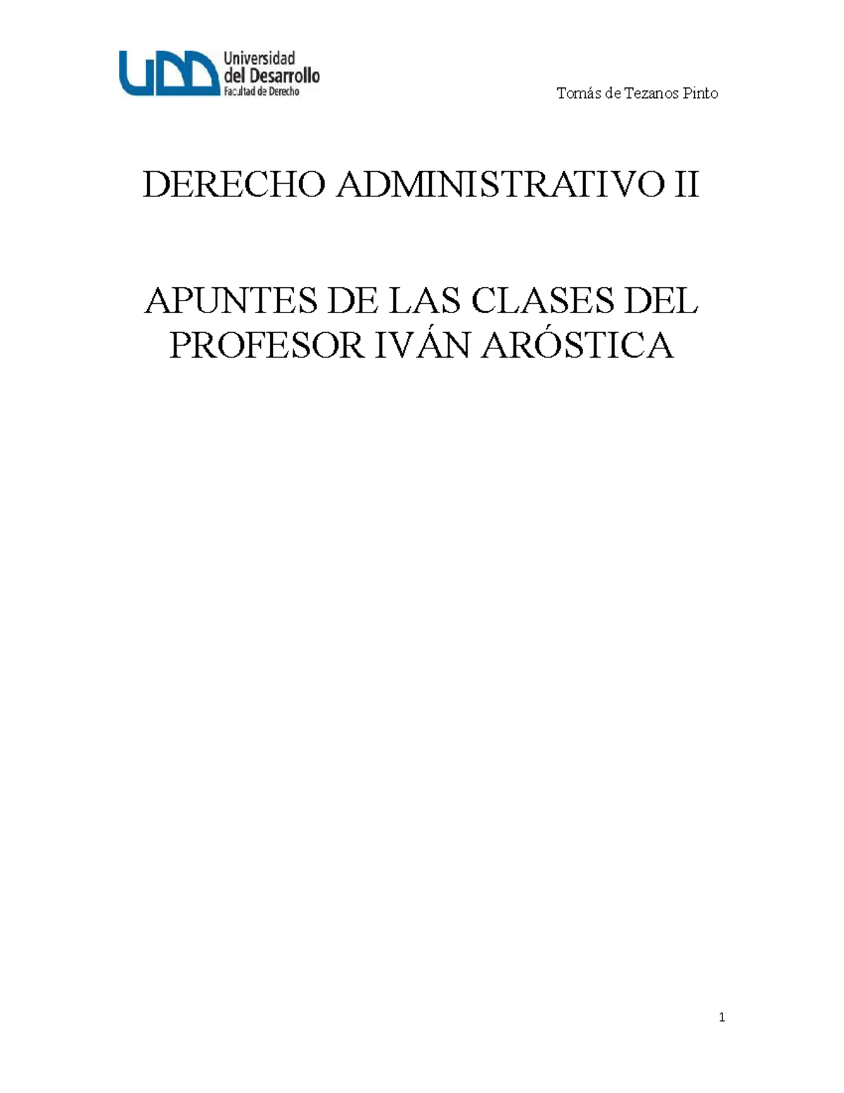 Administrativo II-IVAN Arostica- Tomas DE Tezanos Pinto - DERECHO ...