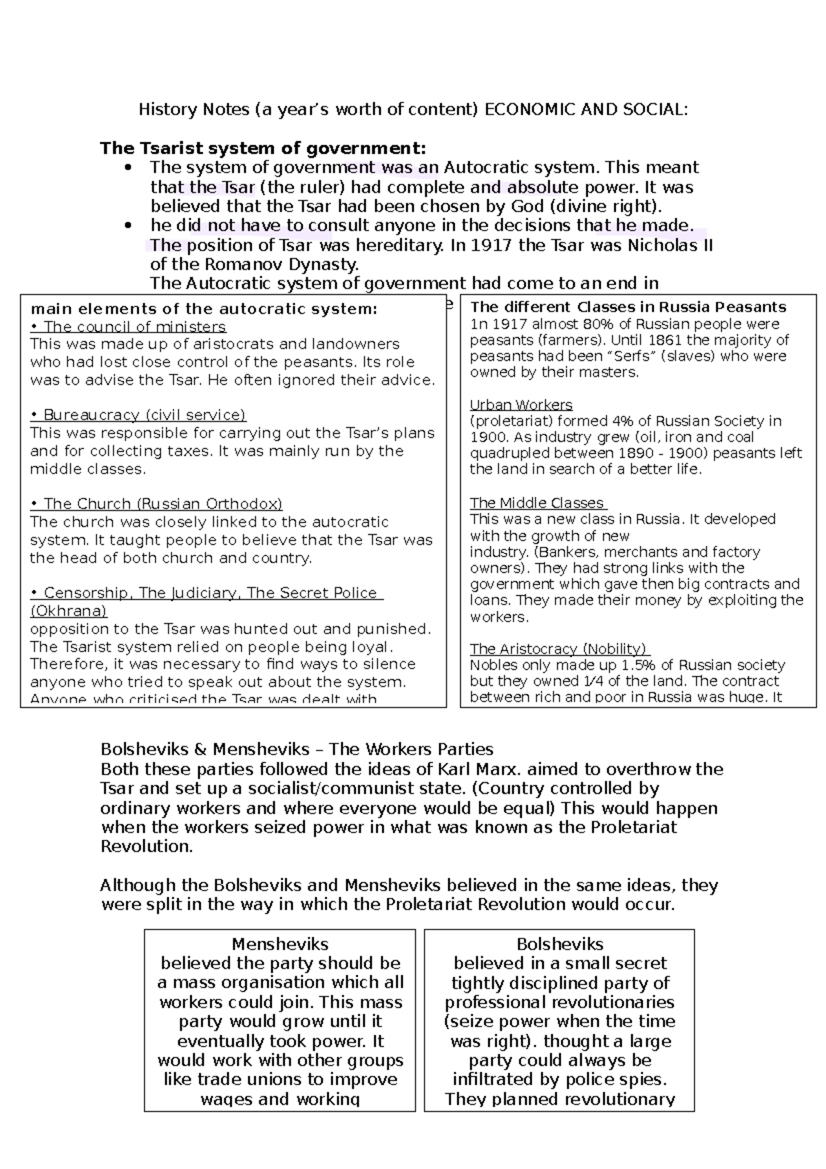 History Notes (all content) - History Notes (a year’s worth of content ...