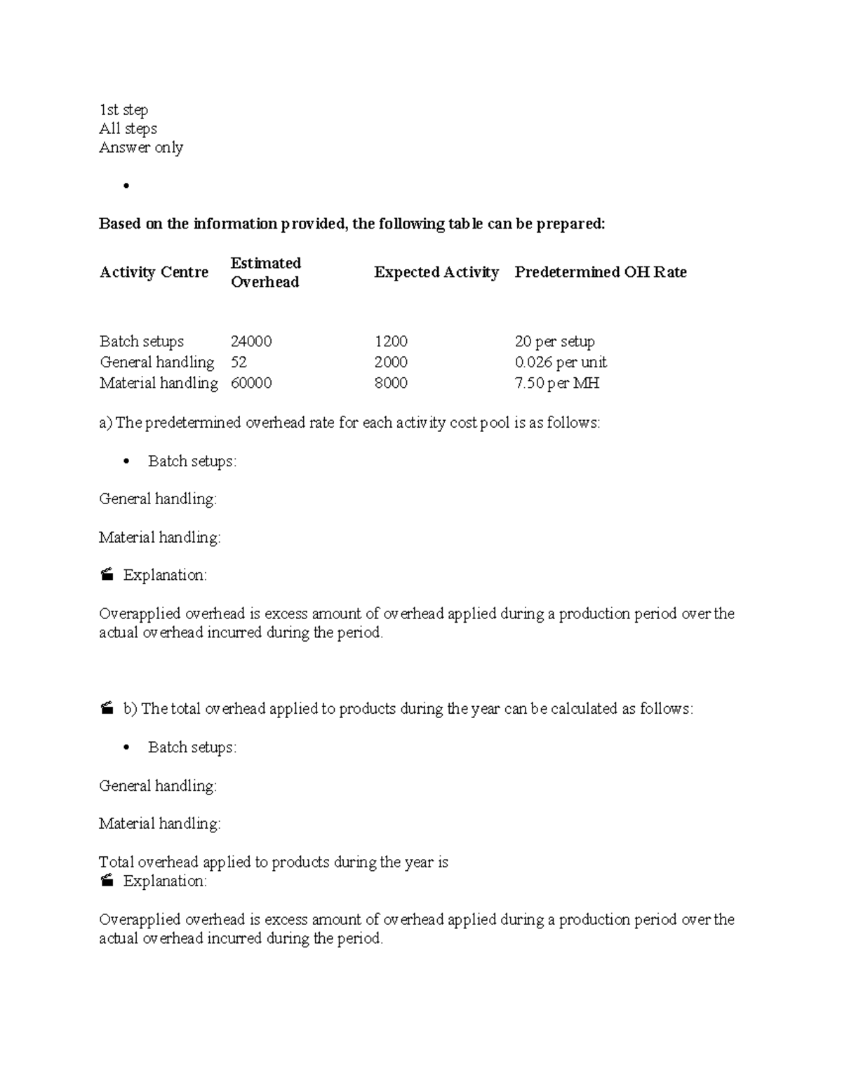 Process - Comprehensive Notes - 1st step All steps Answer only Based on ...