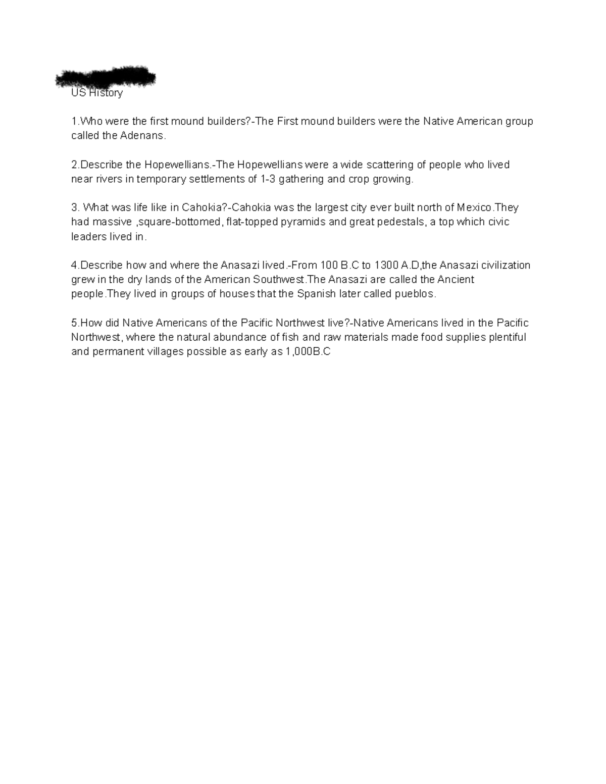 - Mound Builders and Pueblos Worksheet - Shaniyha Boston US History 1 ...