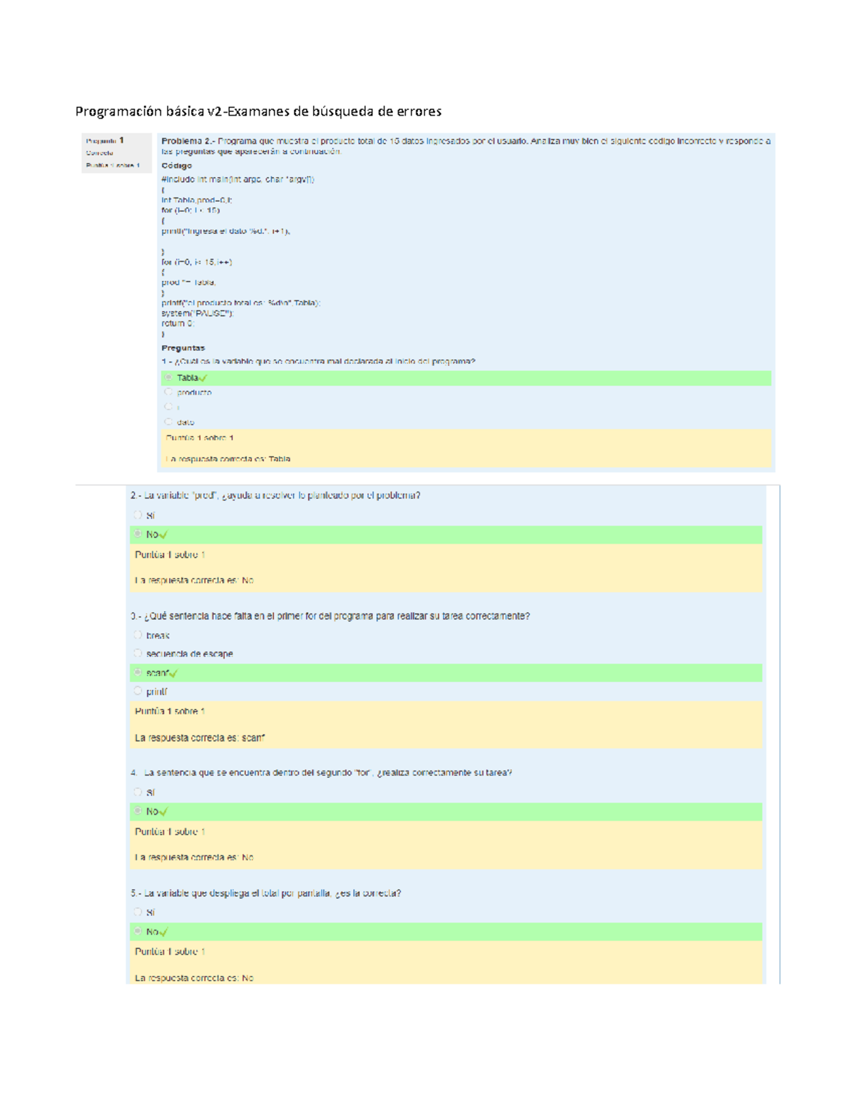 Programación básica v2-Examanes de búsqueda de errores - Programación ...