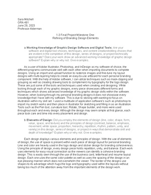 Potential Graphic Design Process - Sara Mitchell GRA 491 June 29, 2023 ...