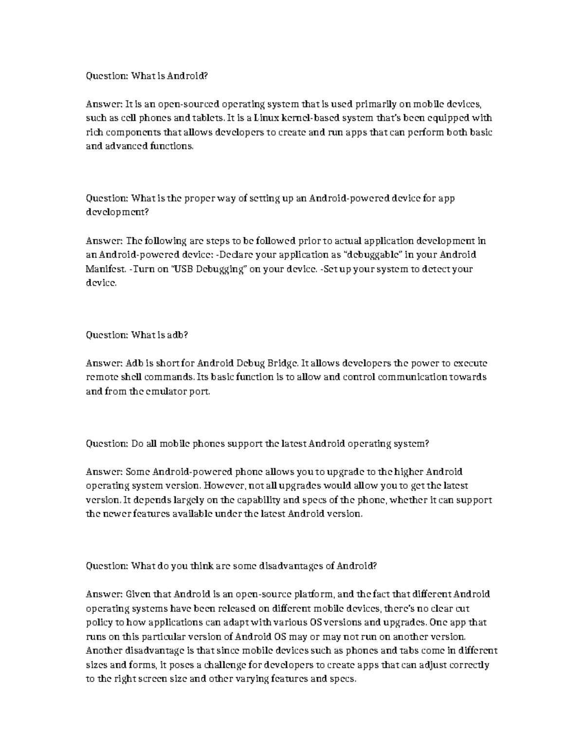 Dreikanter goldsmithing horsily - Question: What is Android? Answer: It ...