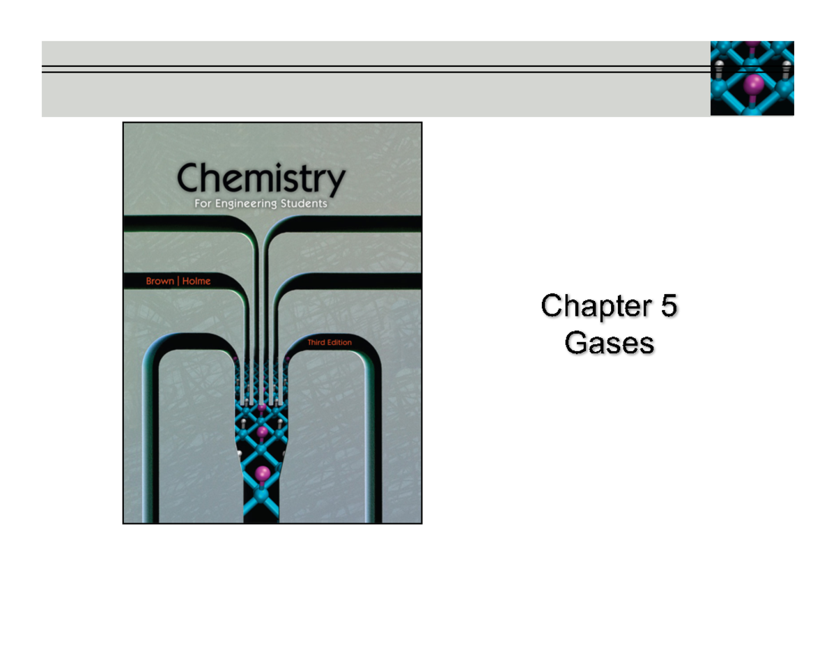 Chapter-5 - Chapter 5 notes - Larry Brown Tom Holme Chapter 5 Gases ...