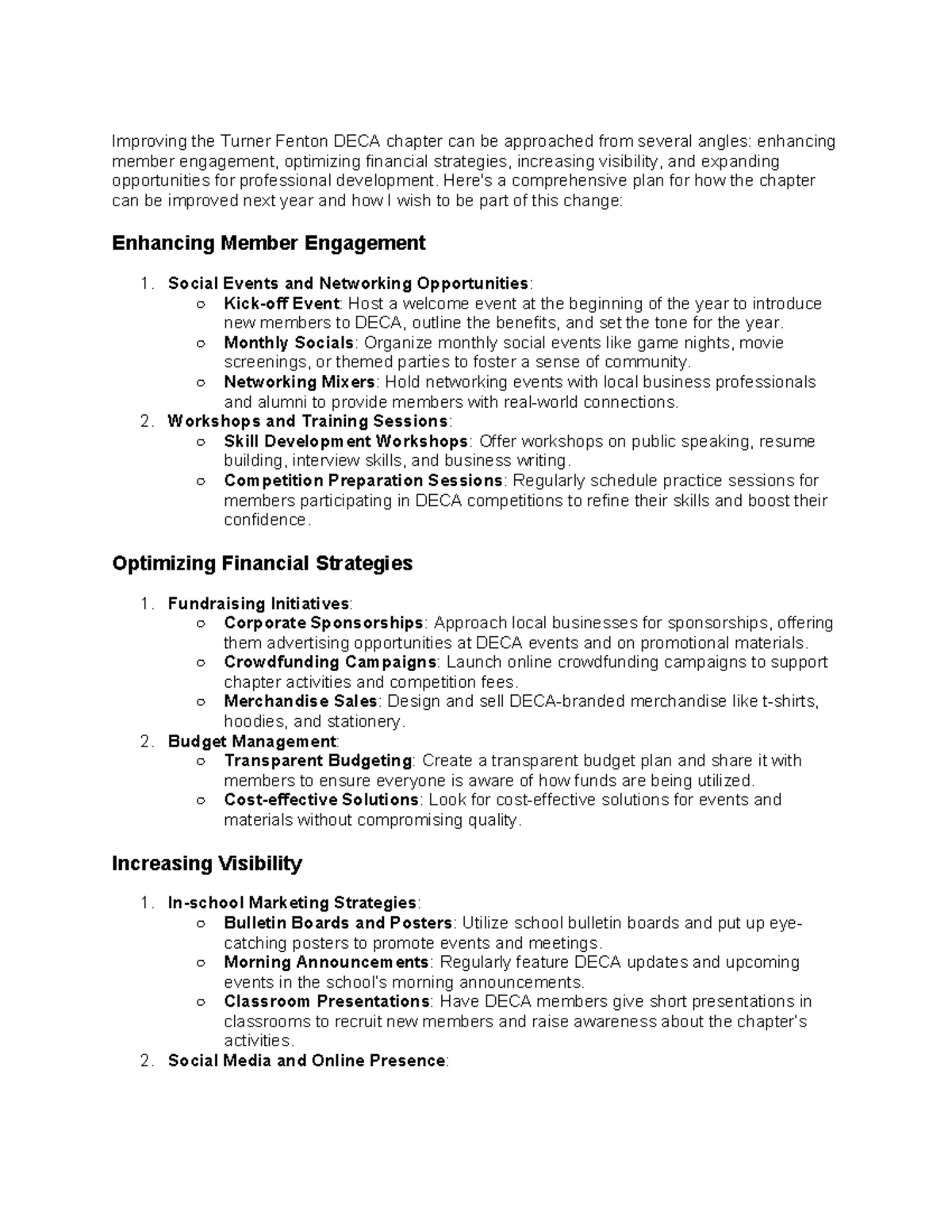 DECA Cover Letter - DECA APPLICATION - Improving the Turner Fenton DECA ...