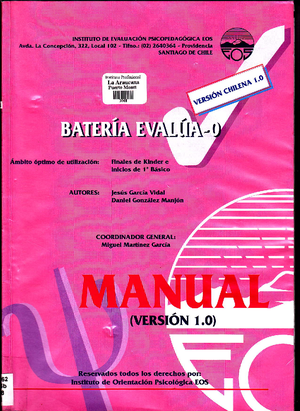 Manual Evalua 10 2 - Educacion - Studocu