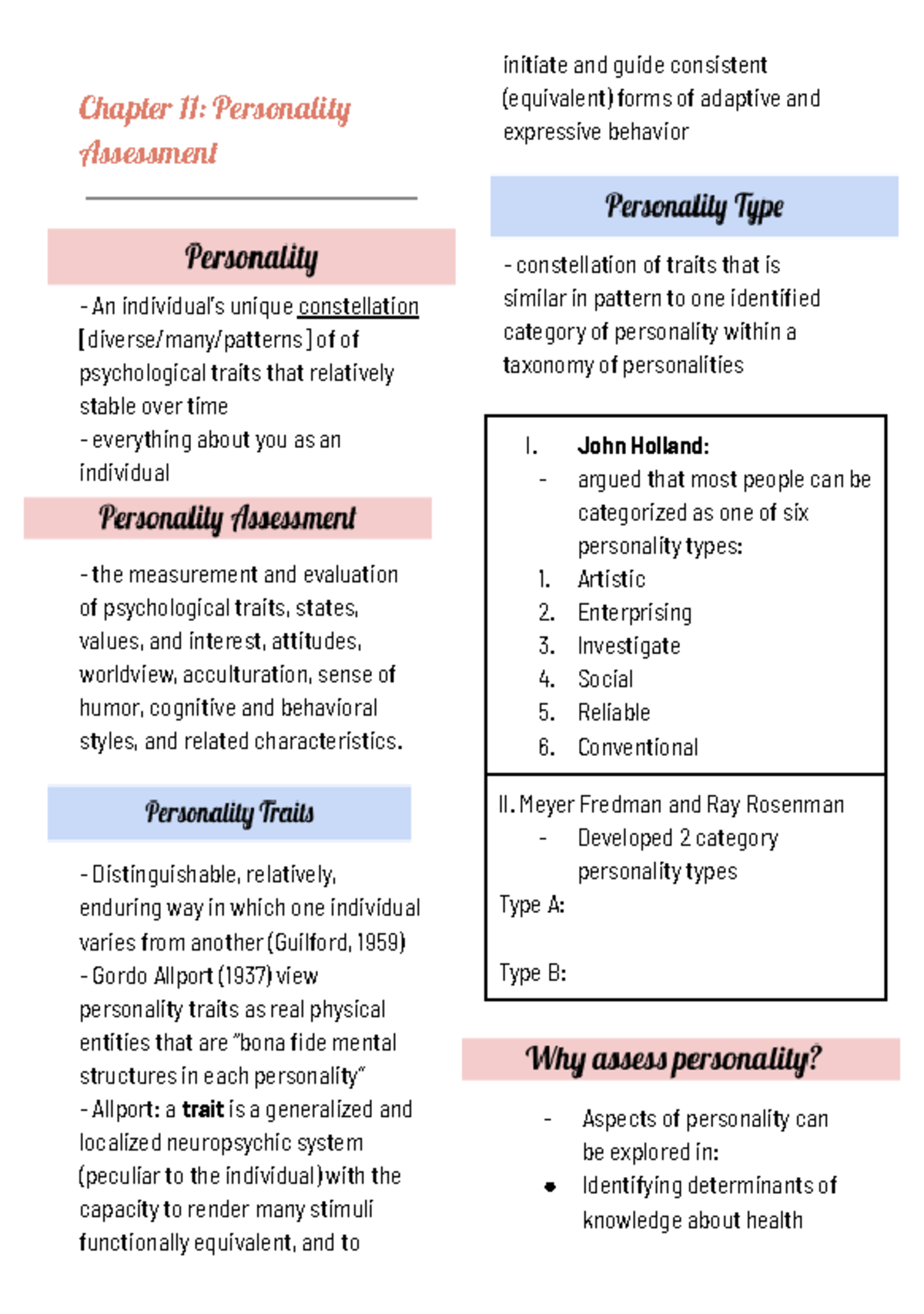 Chapter 11 Personality Assesment Psych Assessment - Chapter 11 ...