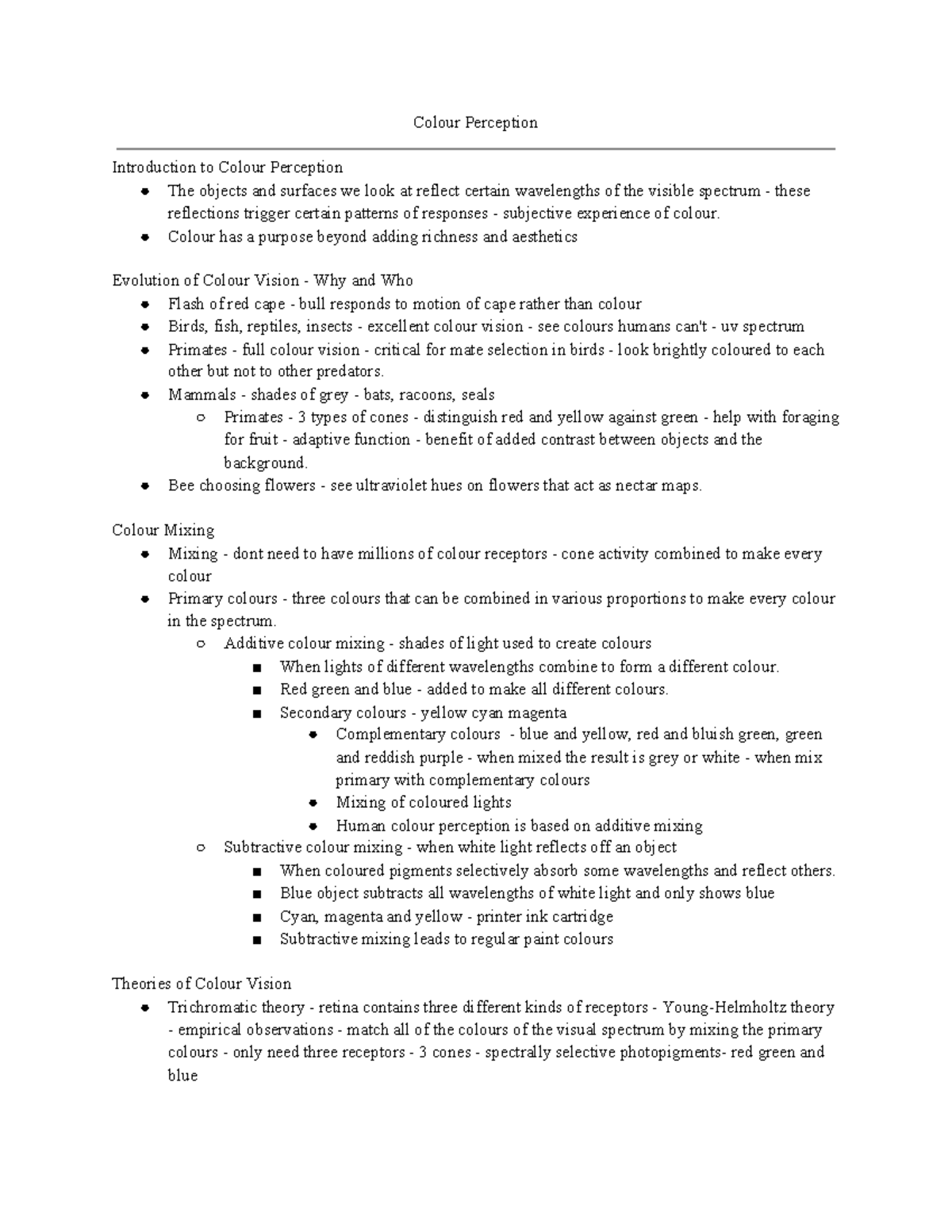 Colour Perception module - Colour Perception Introduction to Colour ...