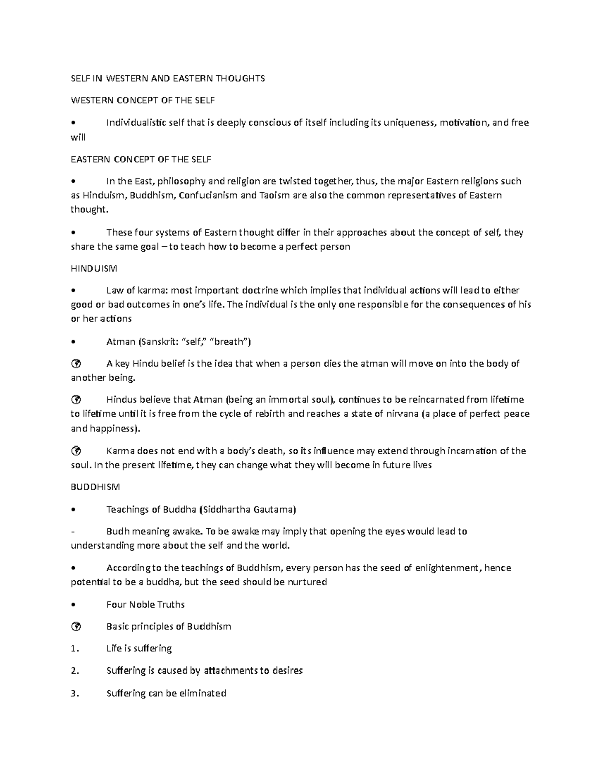 7SELF IN Western AND Eastern Thoughts - SELF IN WESTERN AND EASTERN ...