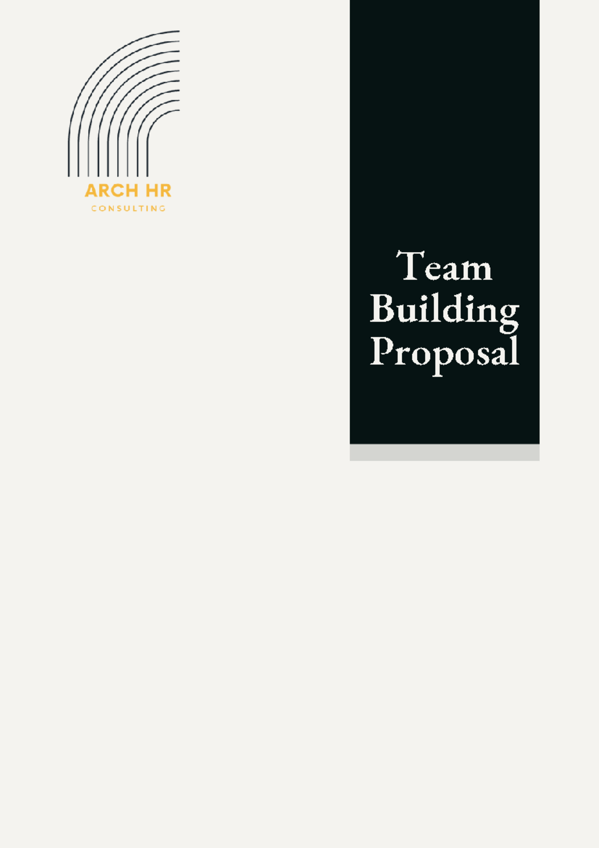 Team Building Proposal - Joe - Team Building Proposal Table of Contents ...