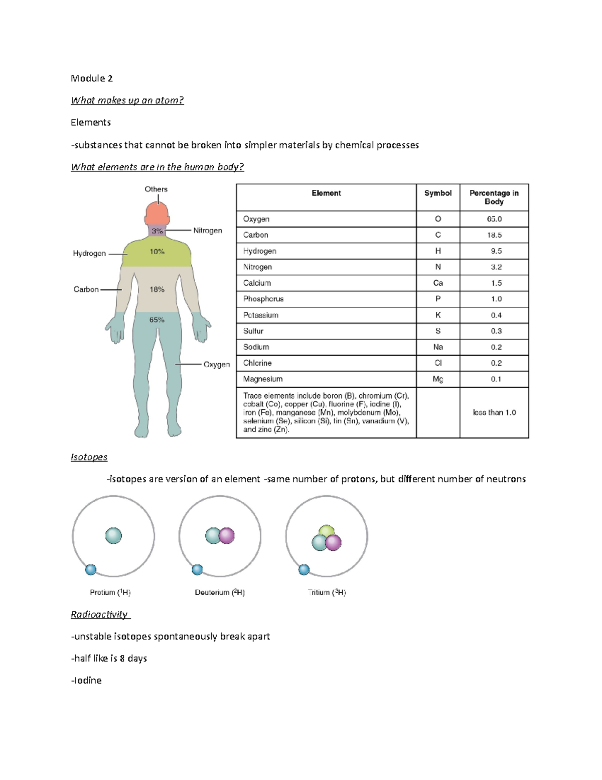 Modulae 2 Water and Acid Bases - Module 2 What makes up an atom ...