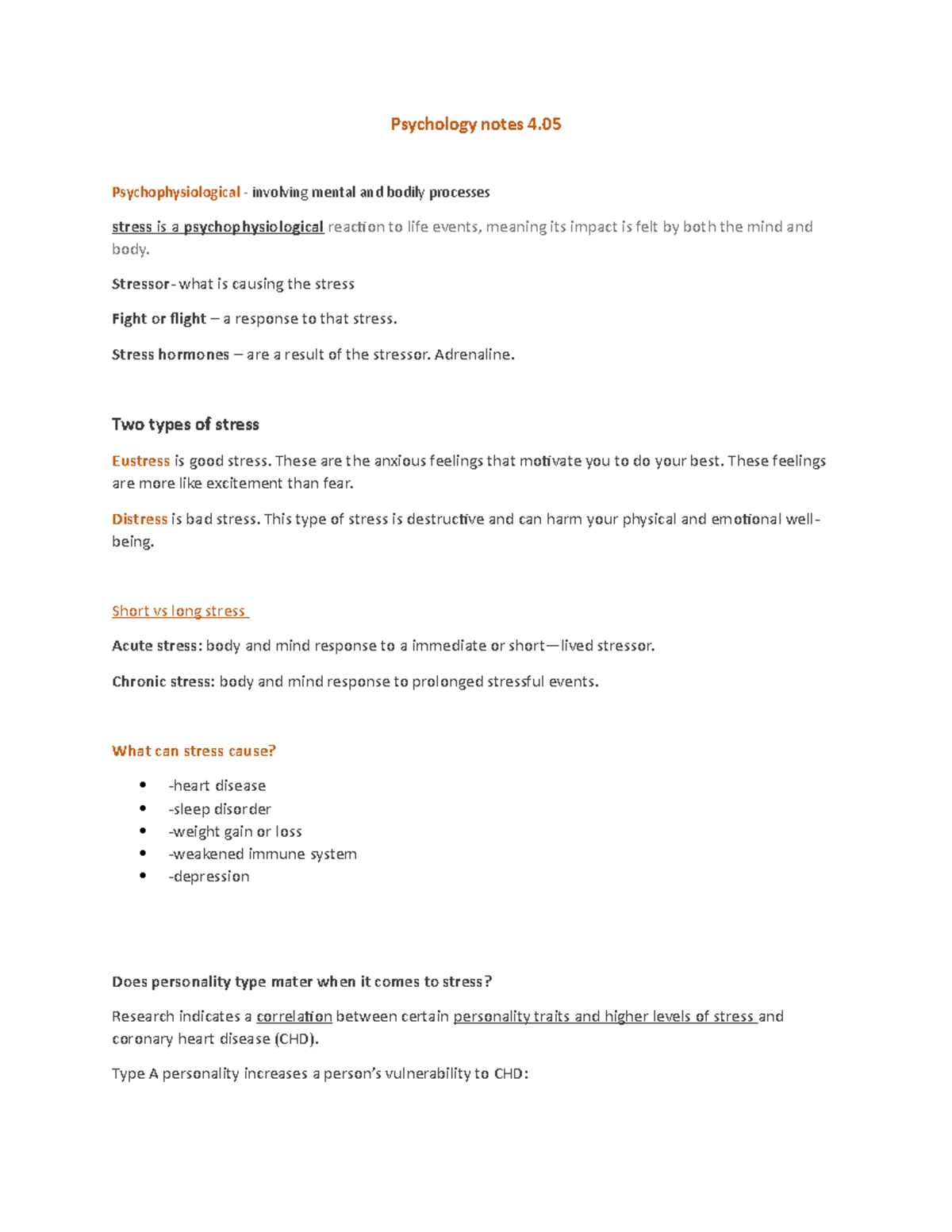 Psychology notes 4.05 and 4.06 - Psychology notes 4 ...