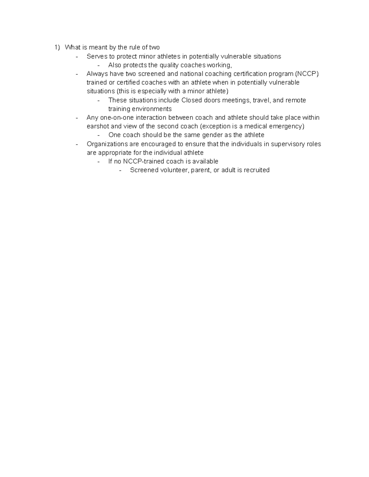 Assignment #8 - What is meant by the Rule of Two - What is meant by the ...