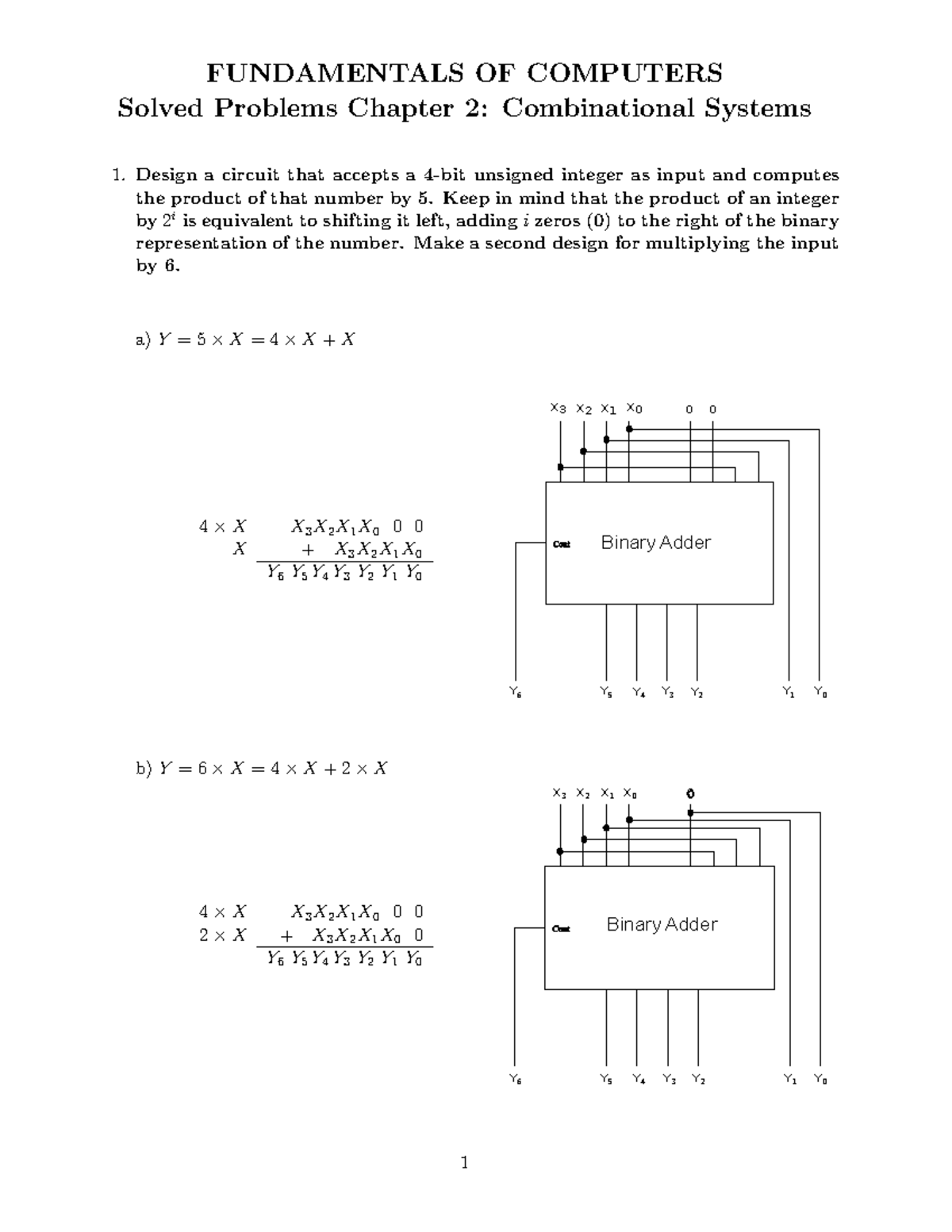 Fc2 solved exercises 15-16 - FUNDAMENTALS OF COMPUTERS Solved Problems Chapter 2: Combinational ...