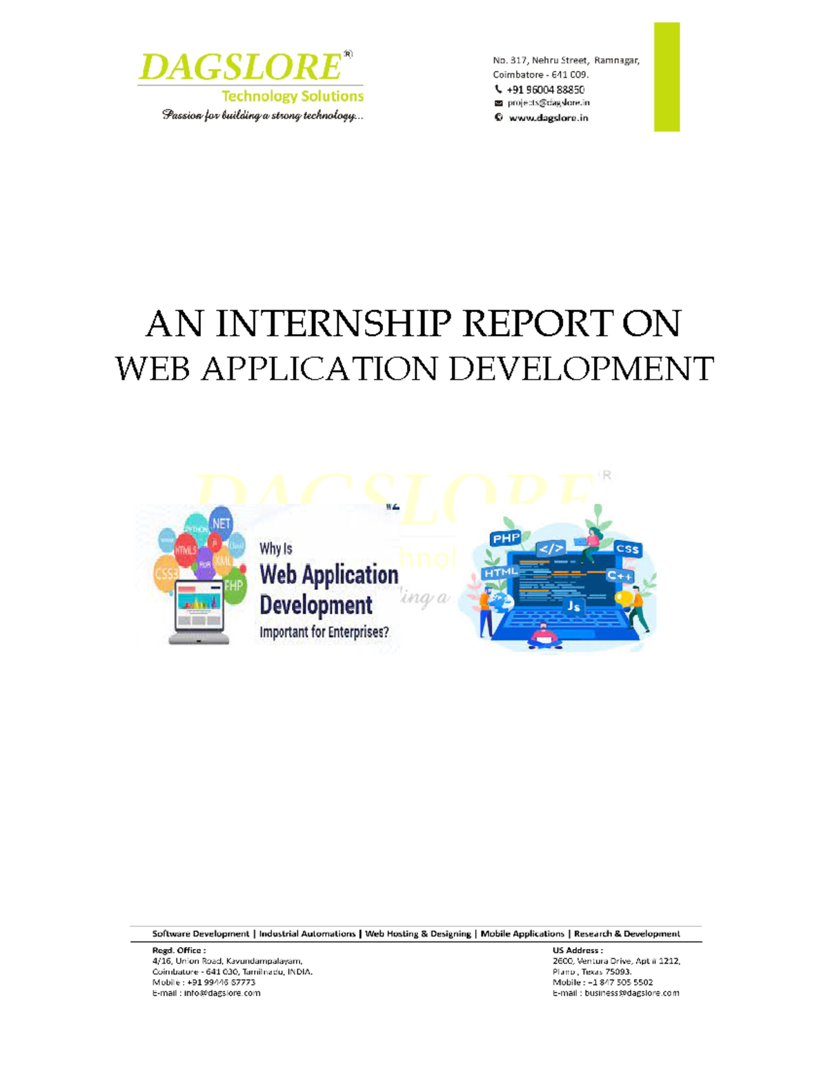 Dagslore Web App Dev Php Internship Report 1 - - Studocu