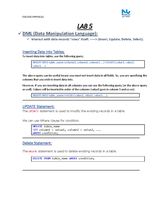 Lab 2 - Lab 2 questions - DataBase Sheet 1 ERD and EER Problem1: A laboratory has several ...