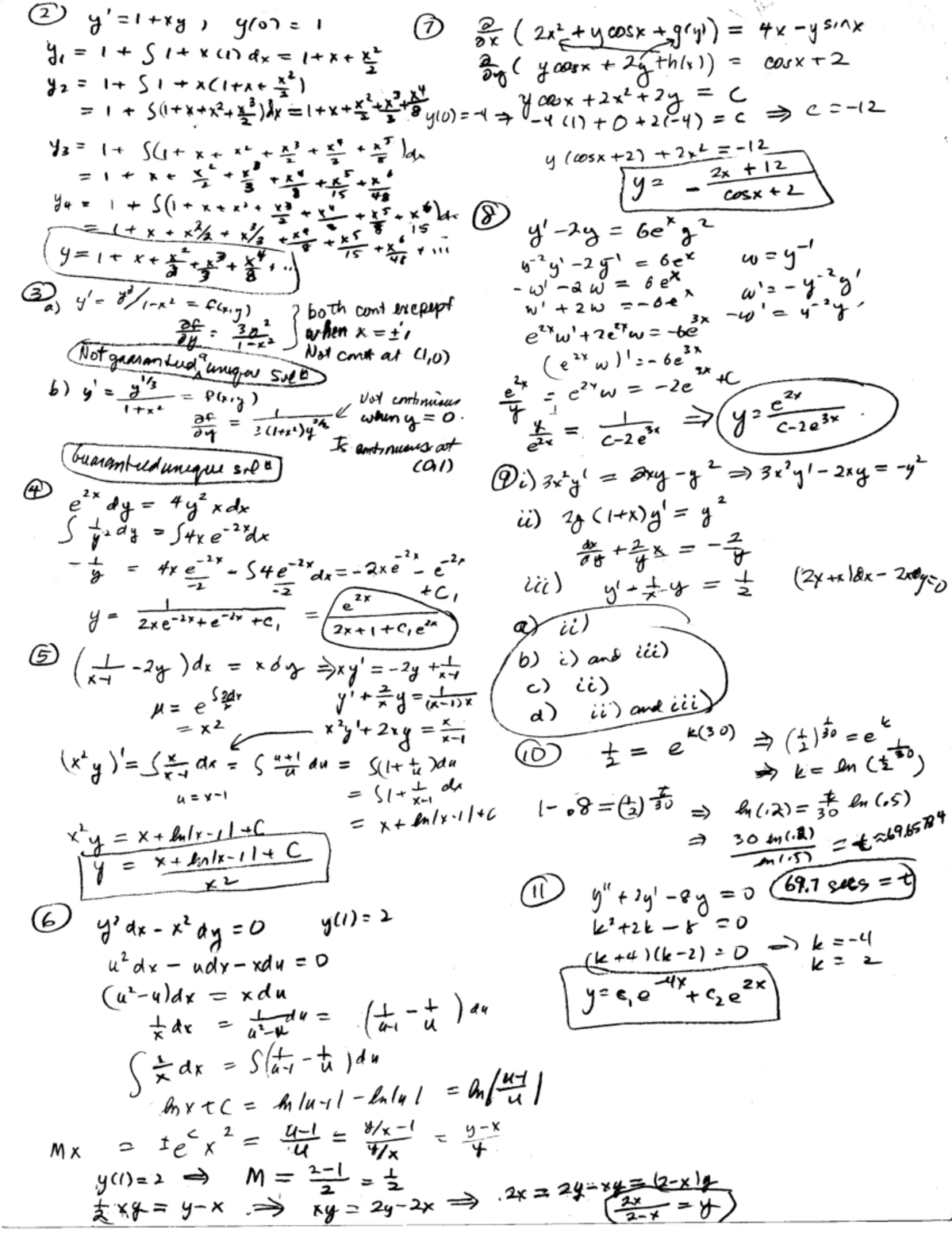Answer Keys MTH 212 - 2 yeor I 7 ox 2 ( 2 3yl yoosx 2gth(s) C 2x 12 8 3 ...