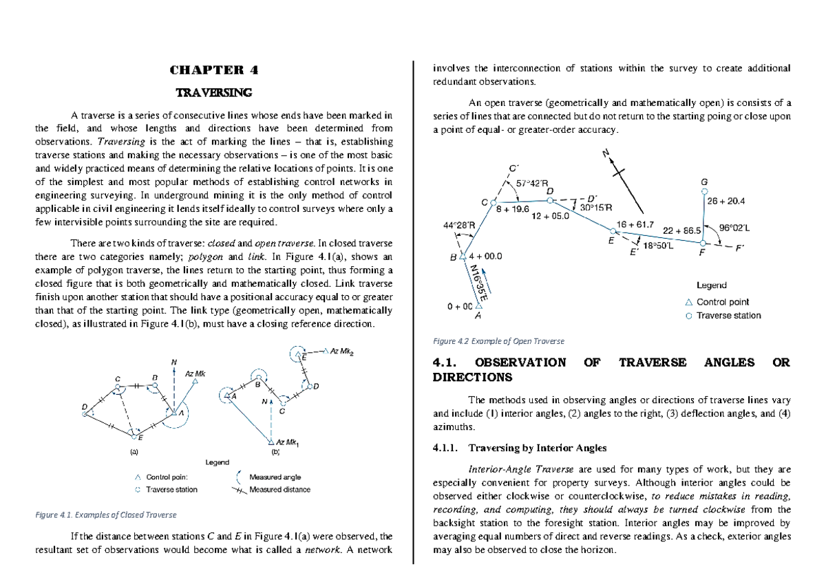Module 4 - FOS - CHAPTER 4 TRAVERSING A traverse is a series of ...