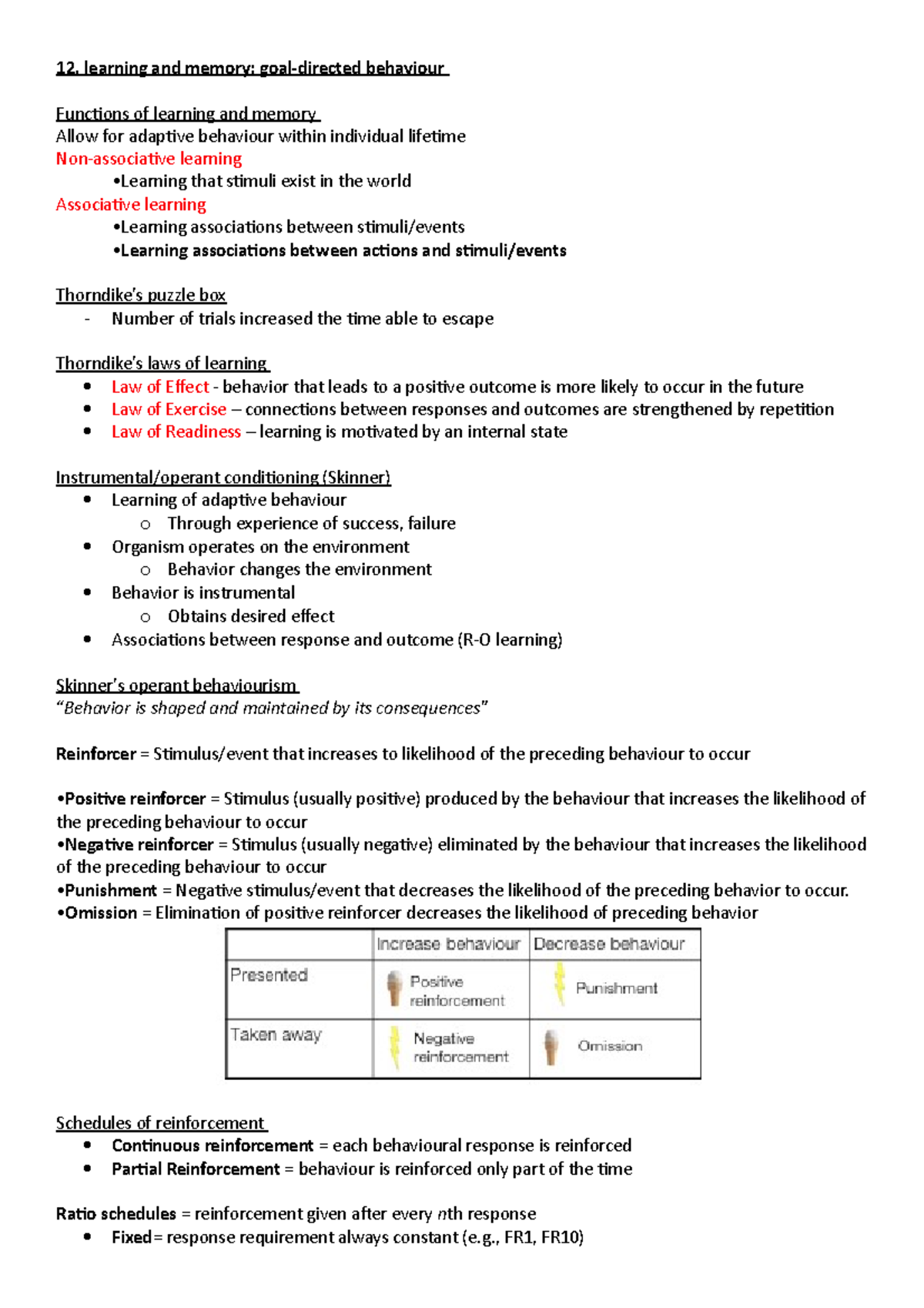 12. learning and memory- goal-directed behaviour - 12. learning and memory: goal-directed ...