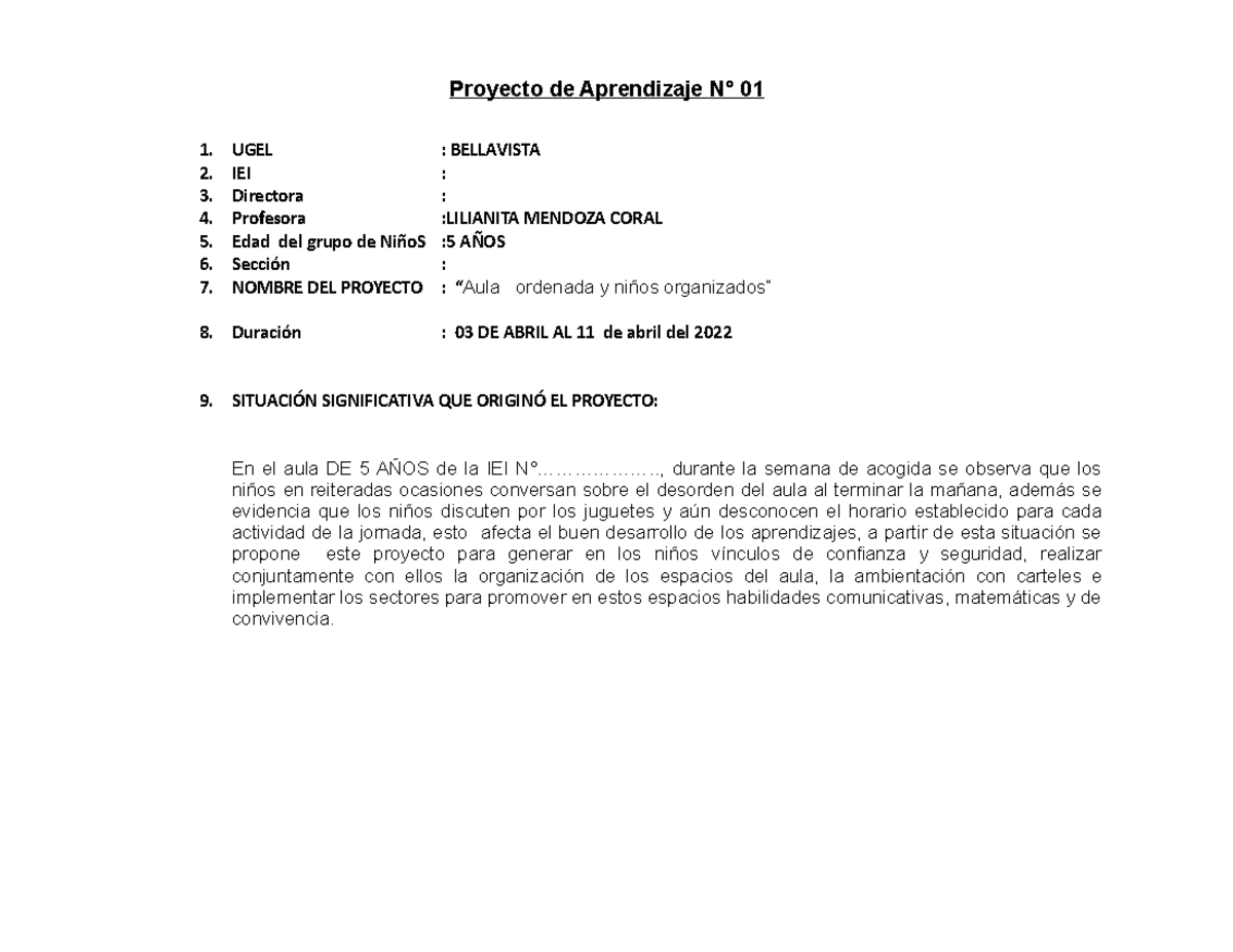 Abril Proyecto - ingeniero elmer ruiz trigozo - Proyecto de Aprendizaje ...