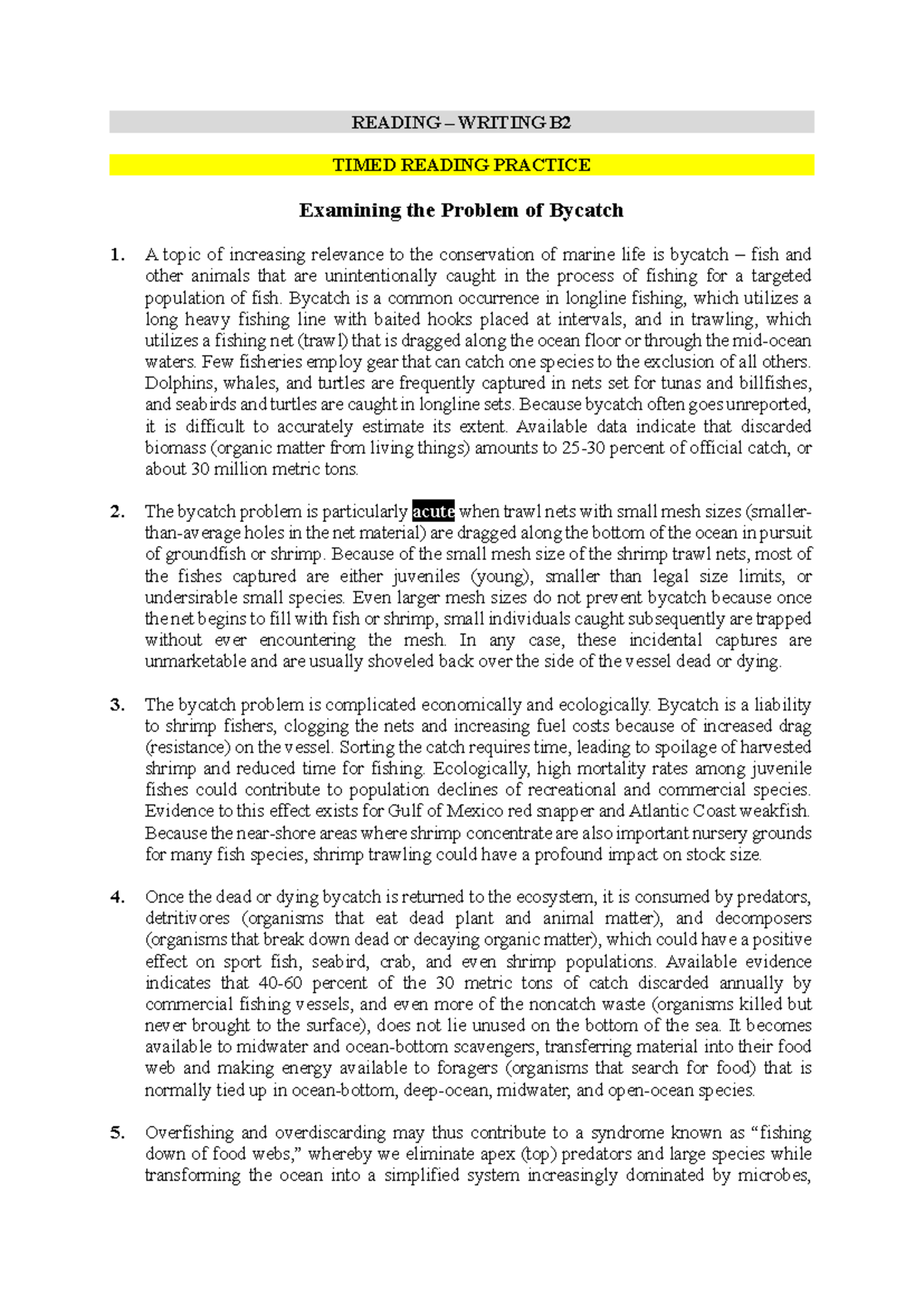 Timed Reading Practice B2 USSH - READING – WRITING B TIMED READING ...