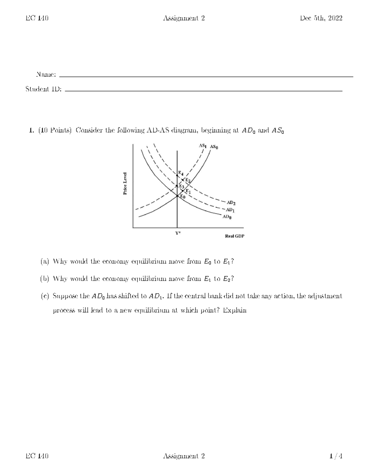 EC140 - Assignment 2 - ♠ t ♥t P♦ ♥ts ♦♥s r t ♦ ♦ ♥ r ♠ - Studocu