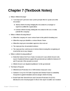 Chapter One Textbook Notes - Chapter 1 (Textbook Notes) Understanding ...