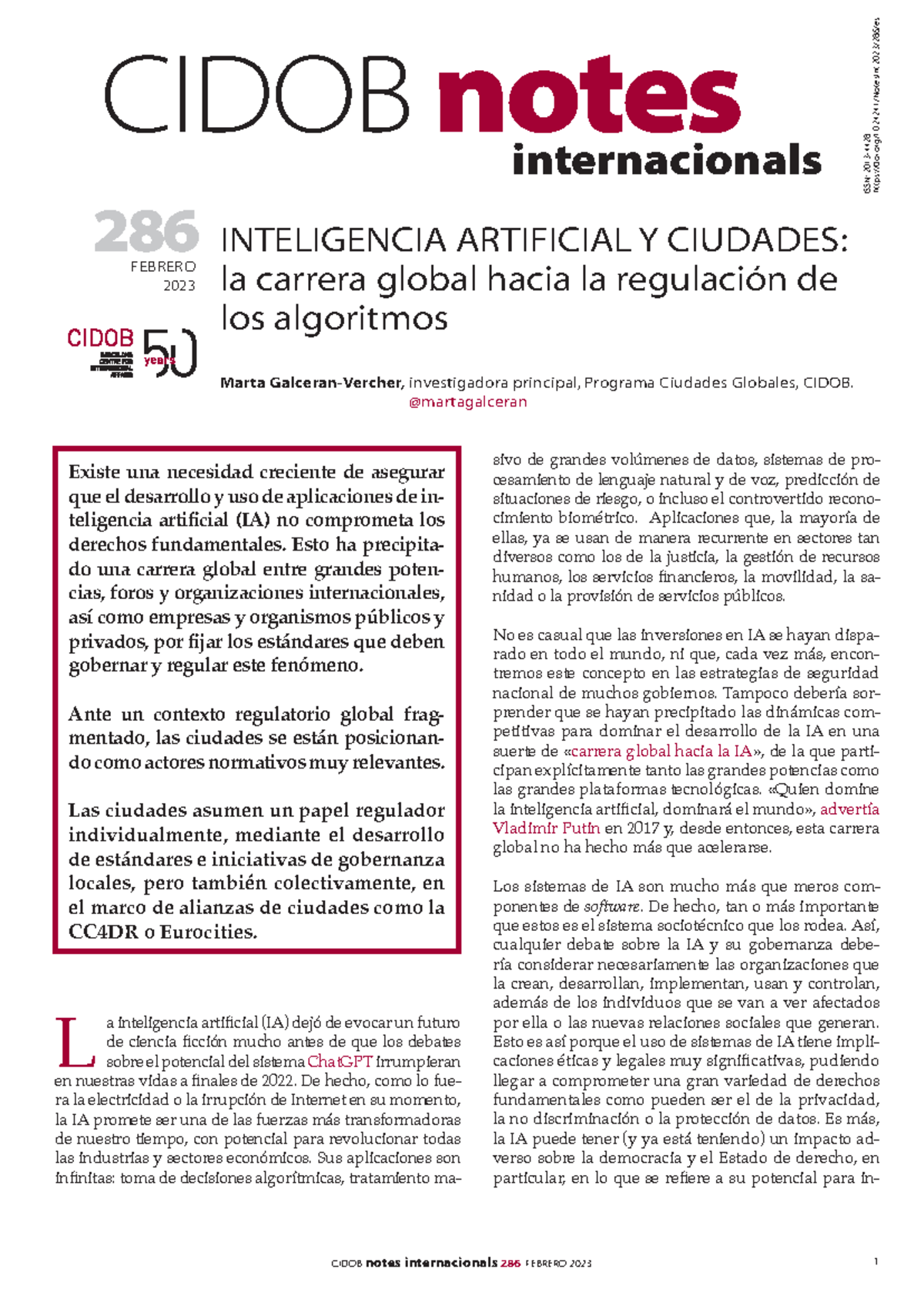 286 Marta Galceran- Vercher CAST - L a inteligencia artificial (IA ...