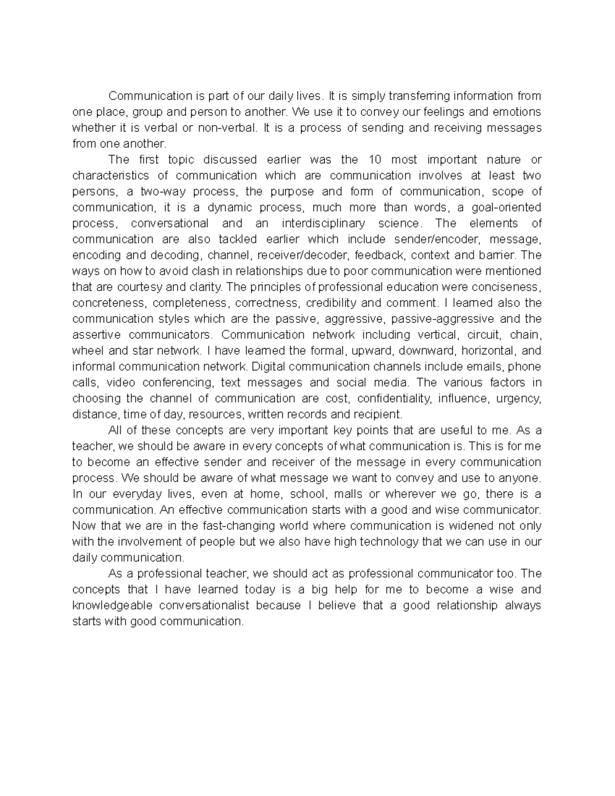 INSIGHT PAPER FOR COMMUNATION EDUCATION FOR SCHOOL YEAR 2021-2022 ...