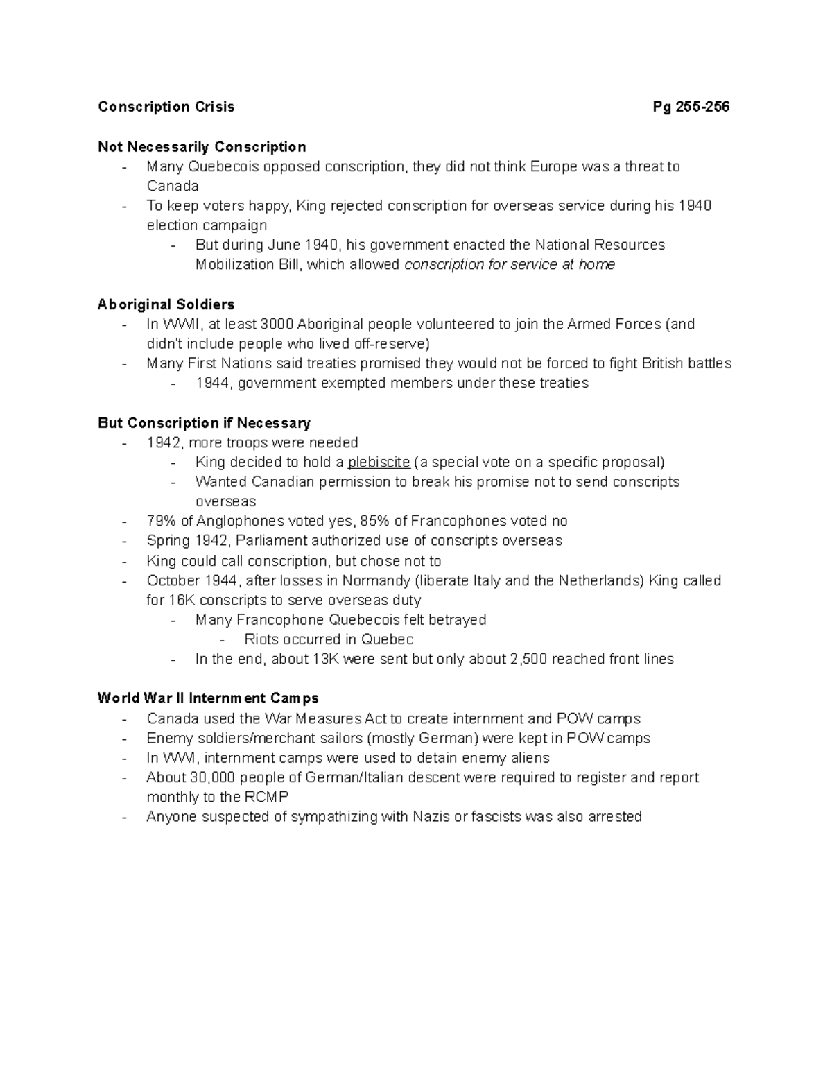 05.Conscription Crisis - Studocu
