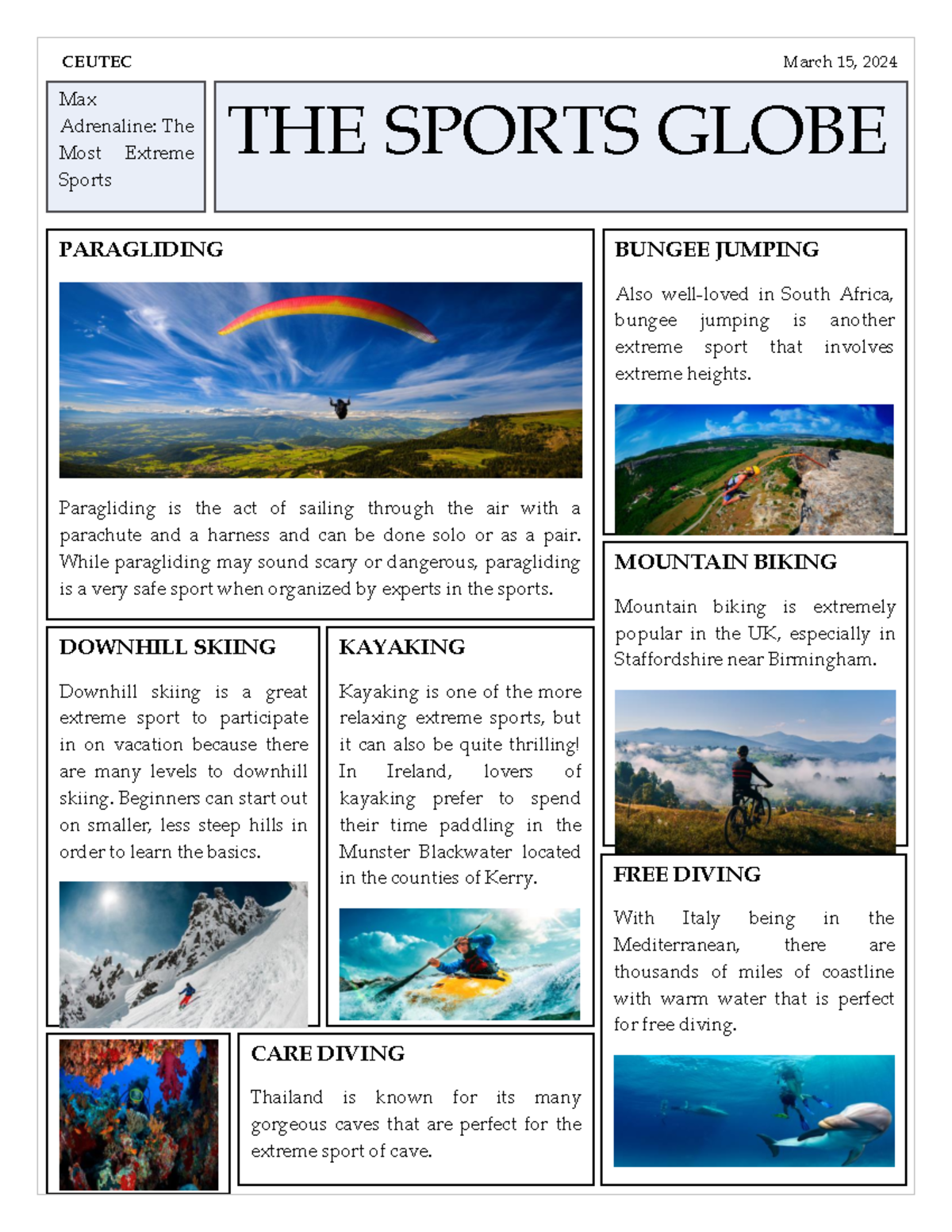 Portfolio #4 Sports 2 Camila AND LUIS Alexis - Max Adrenaline: The Most ...