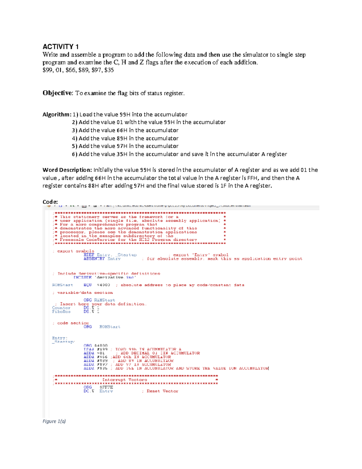 Advanced Embedded Systems Lab Report 2 Activity 1 Write And Assemble