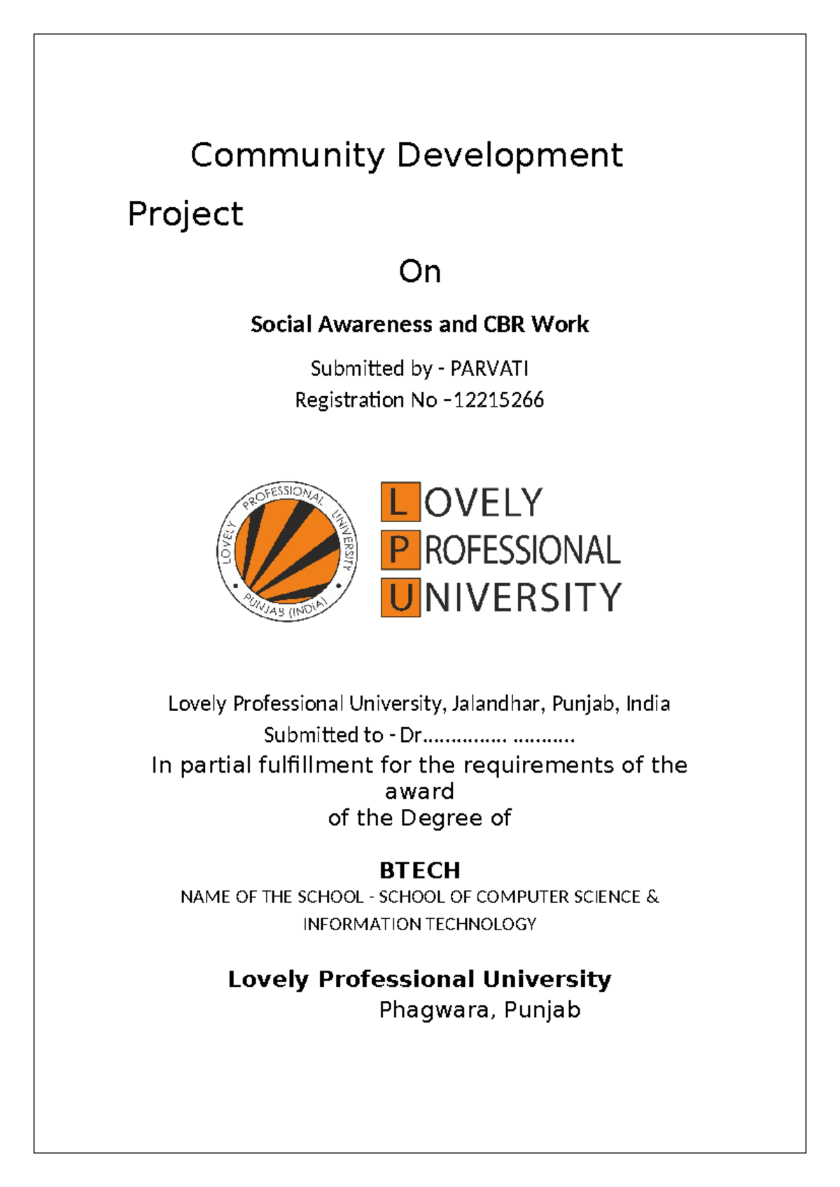 community Development project cdp 2024 - Community Development Project ...