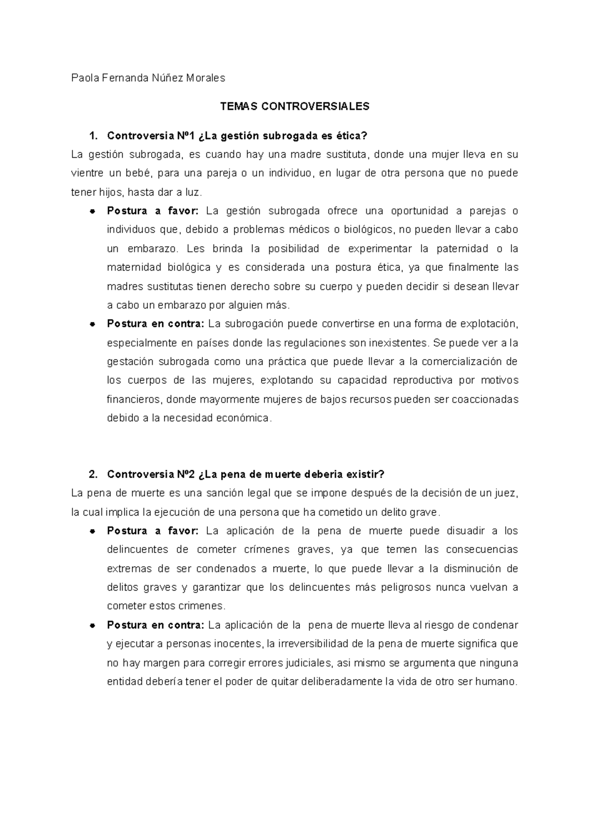 Temas controversiales- CA - Paola Fernanda Núñez Morales TEMAS ...