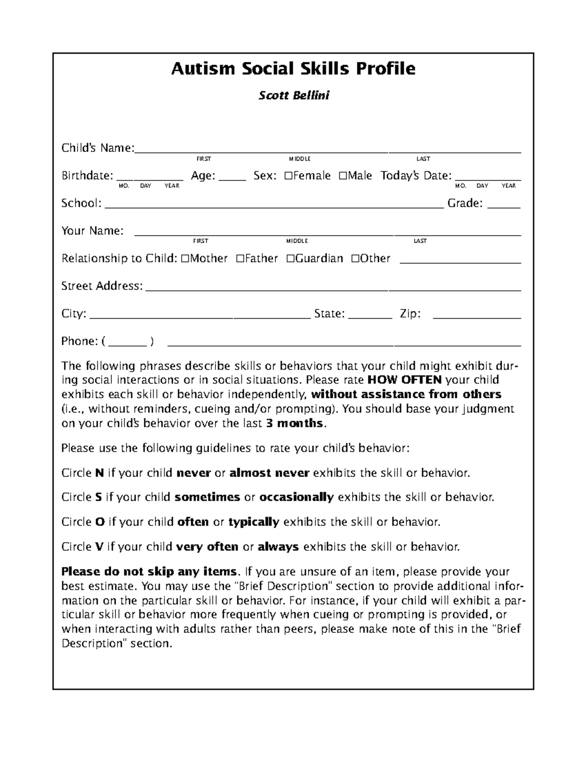 ASSP-2 standarized test - Scott Bellini Child’s - Studocu