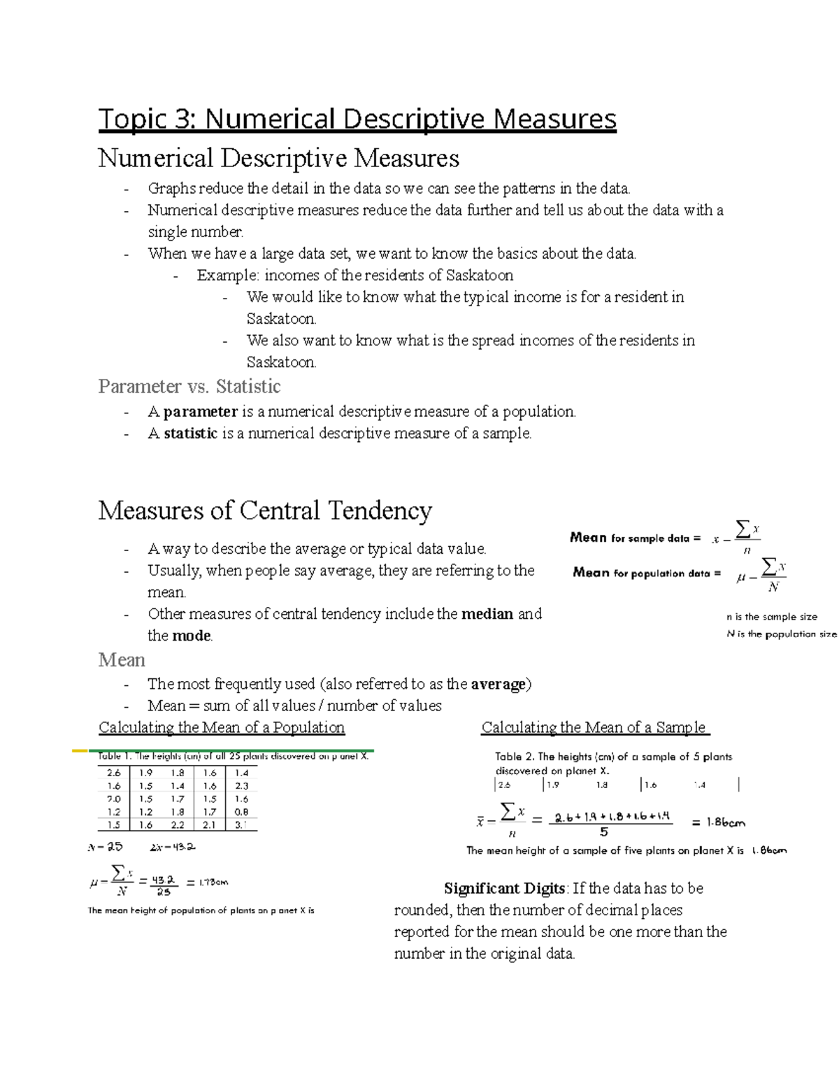 PLSC 214 Topic 3 - Topic 3: Numerical Descriptive Measures Numerical Descriptive Measures Graphs ...