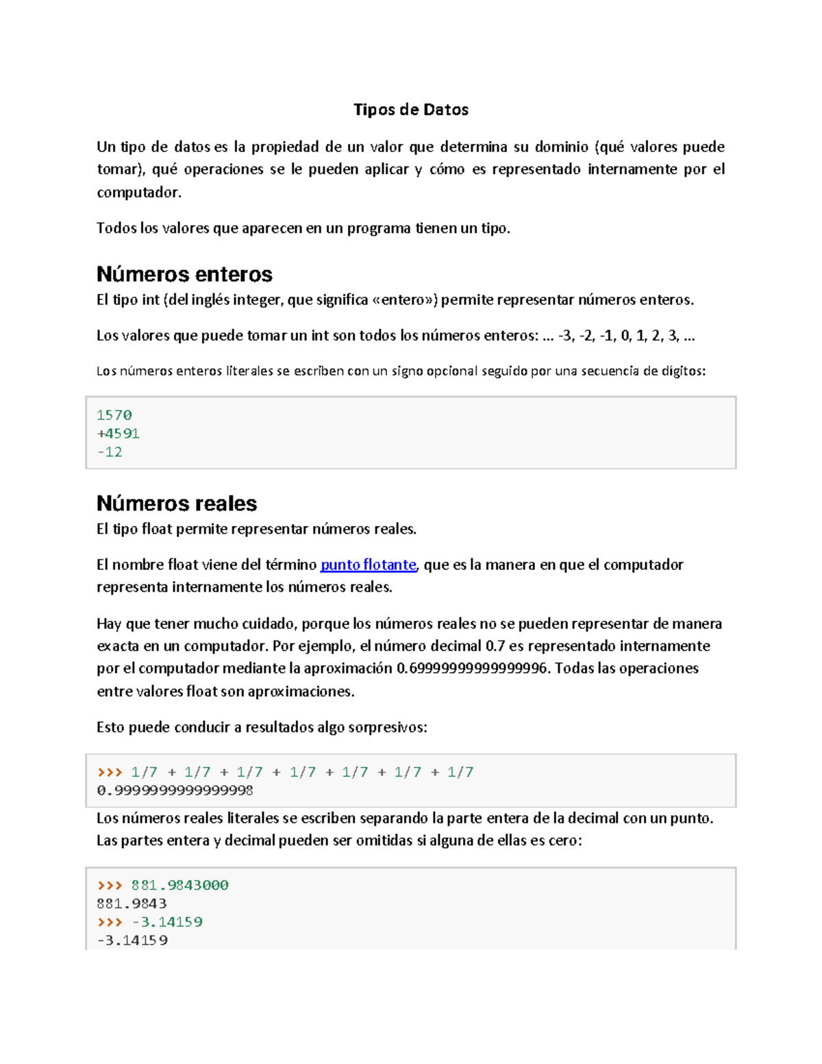Tipos de datos - Algoritmos de Programación basica - Tipos de Datos Un ...