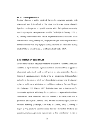 Project Management Succes-10 - Figure 3-2: Model of initial trust ...