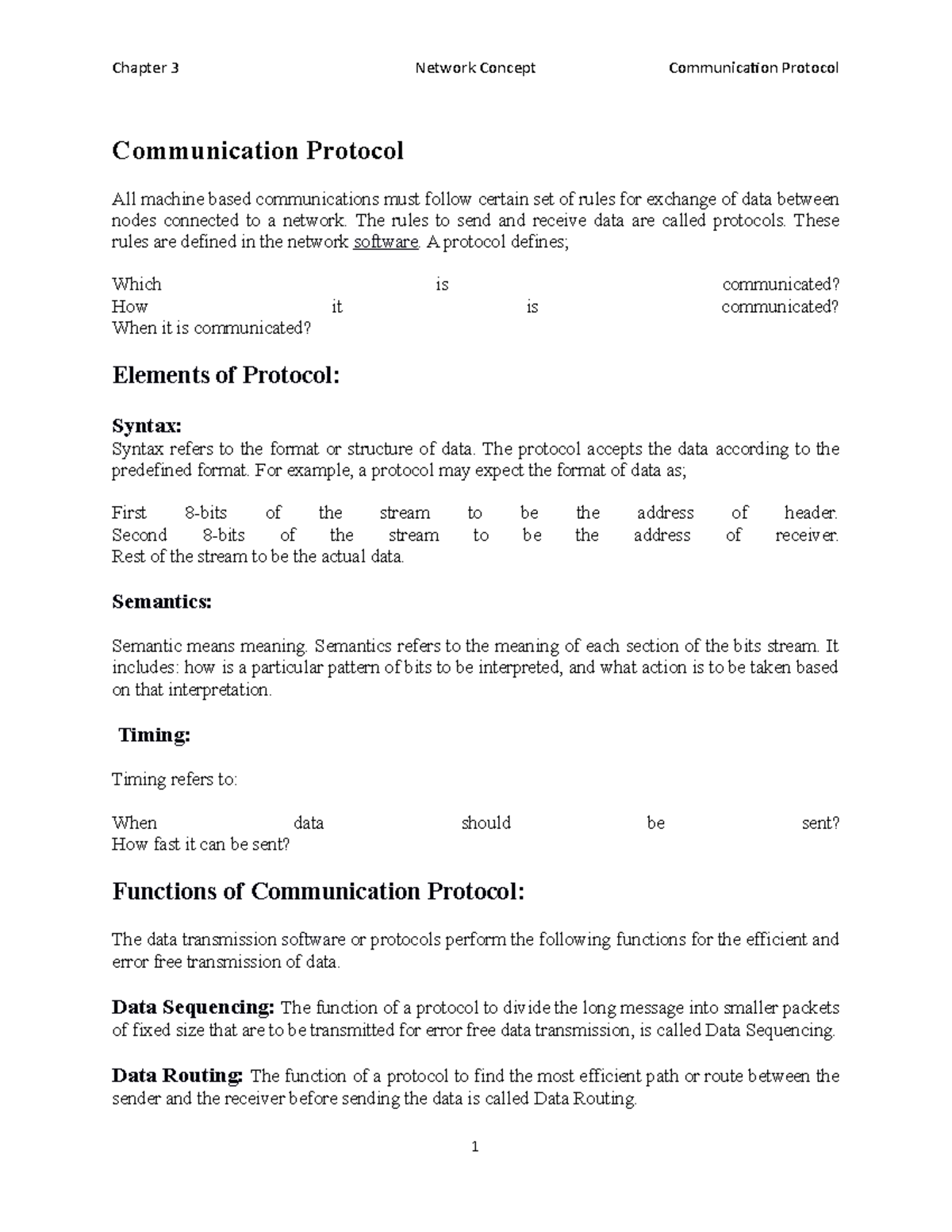 Communication Protocol - The rules to send and receive data are called ...