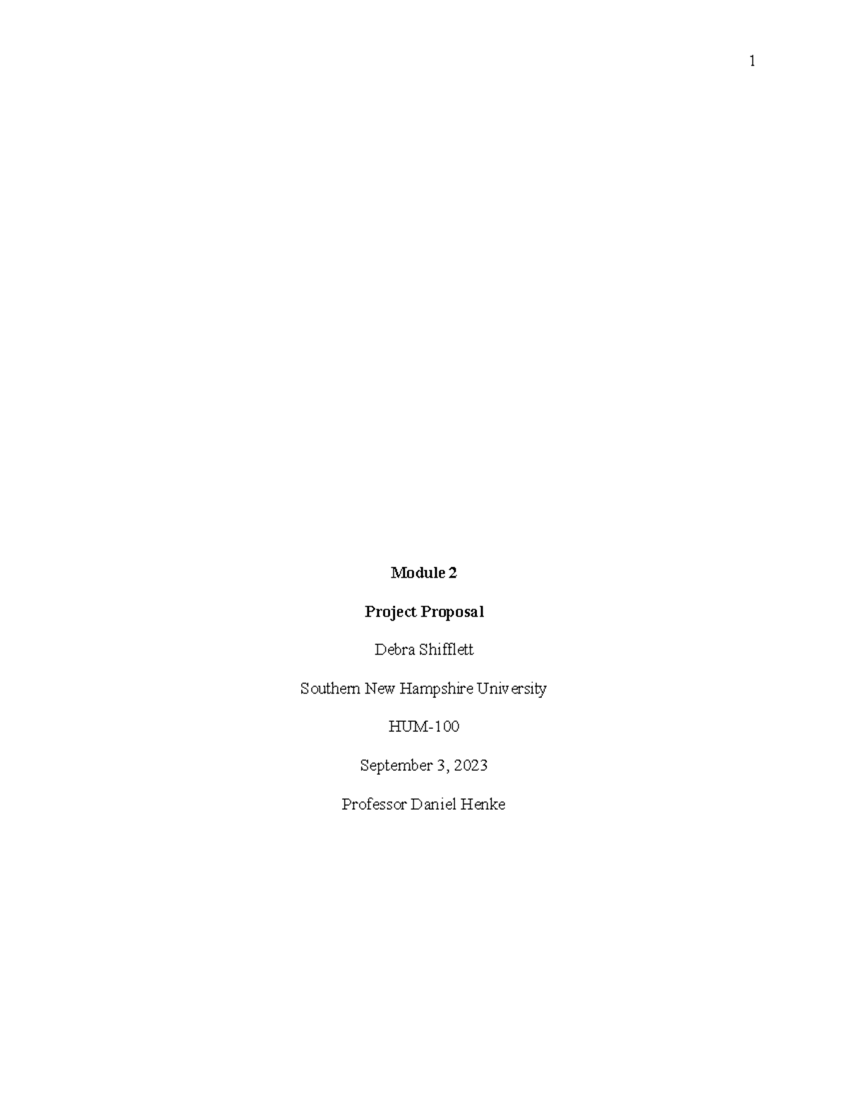 Project Proposal - course work - Module 2 Project Proposal Debra ...