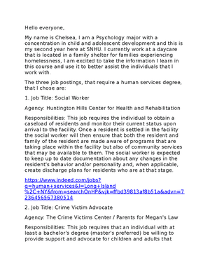 Module One Essay - Module One Essay Chelsea Gutierrez-Caceres Southern ...